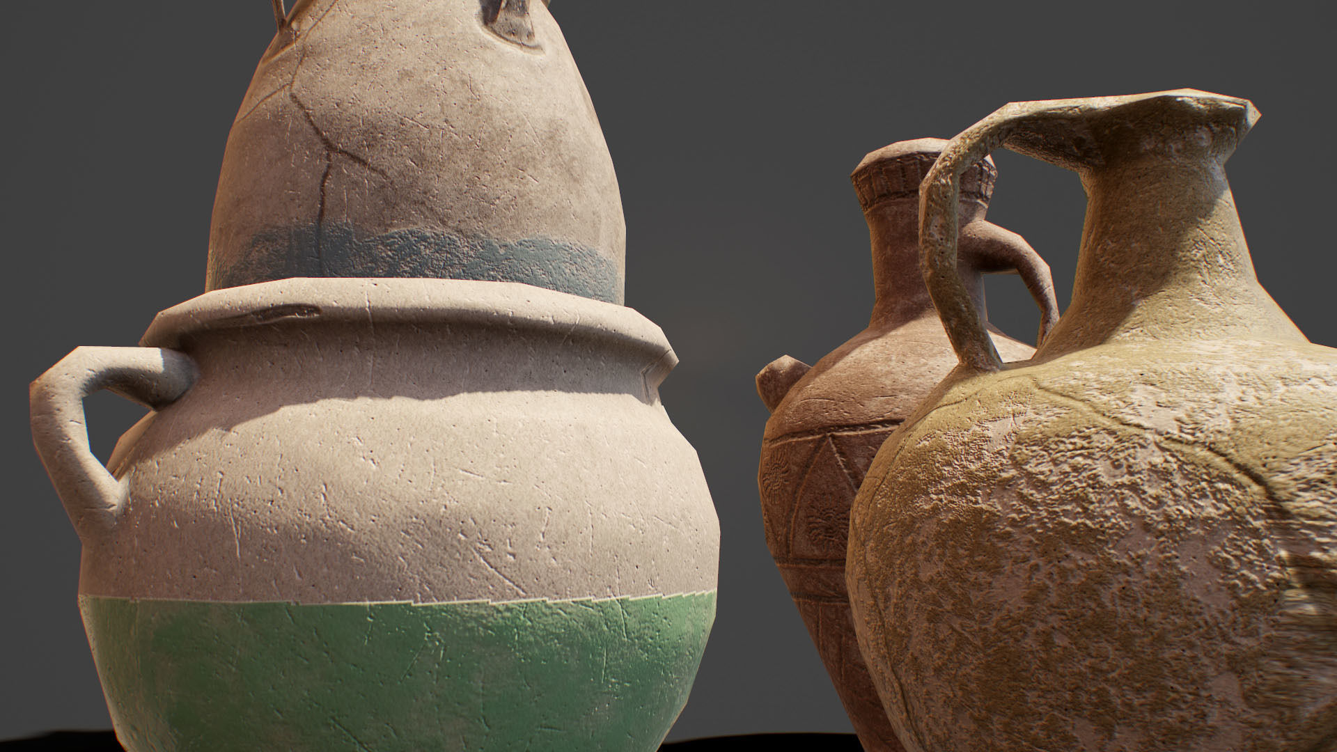 3D model ancient pots Low-poly PBR VR / AR / low-poly | CGTrader