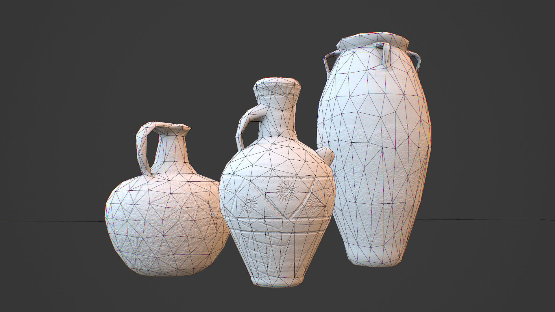 3D model ancient pots Low-poly PBR VR / AR / low-poly | CGTrader
