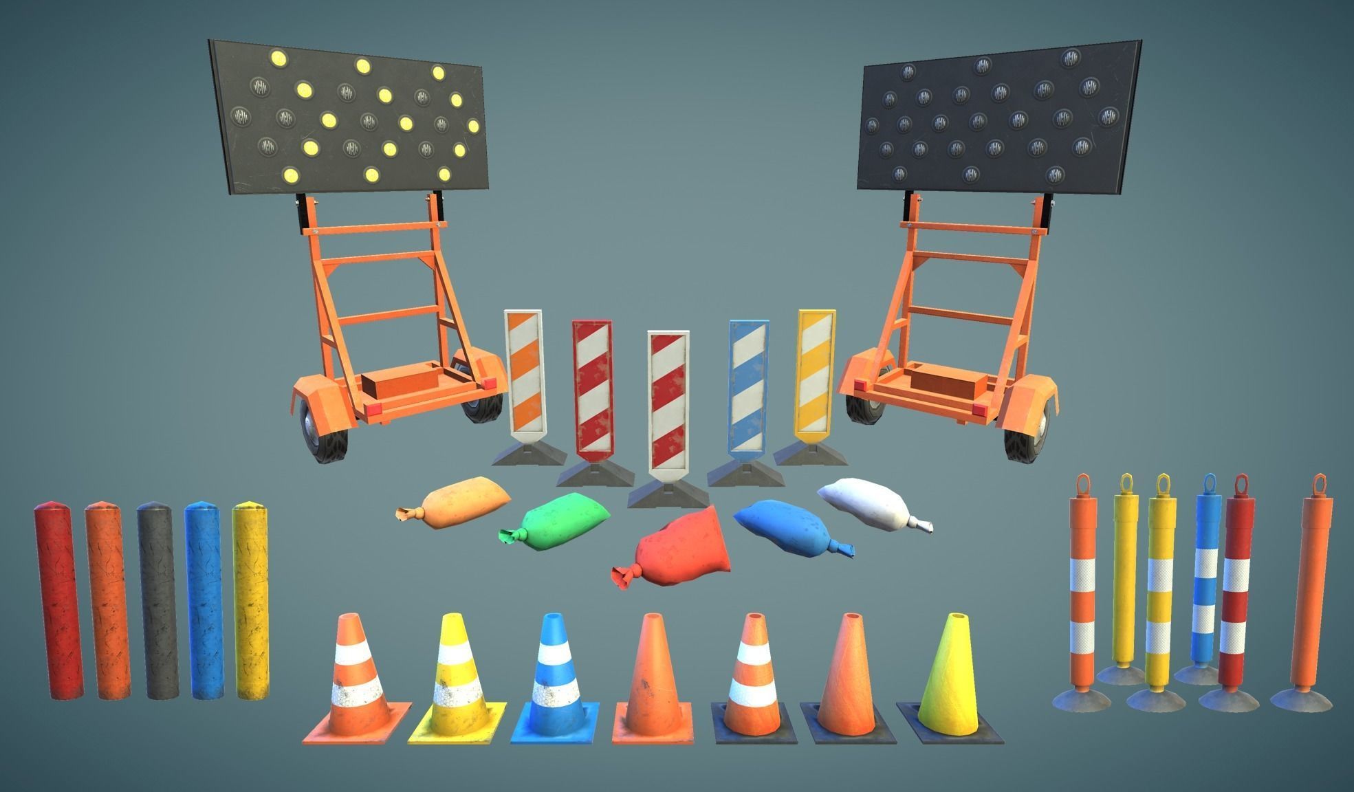 3D model Construction prop sets VR / AR / low-poly | CGTrader