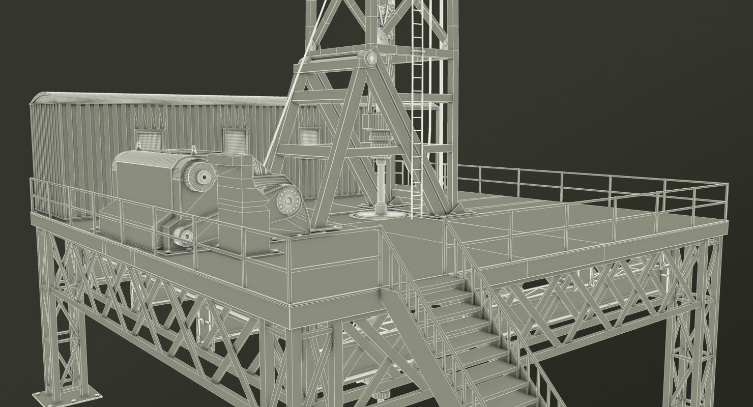 Oil Derrick 3D model | CGTrader