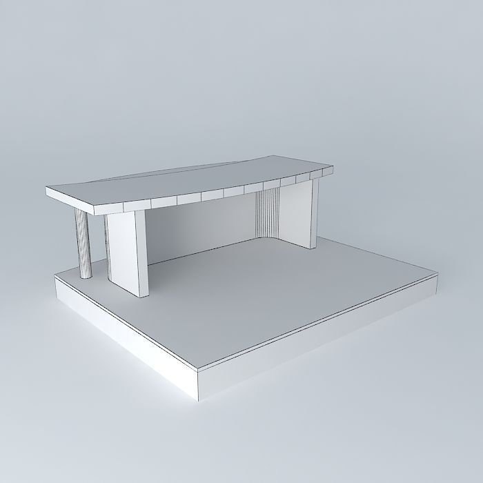Global BC Temporary News Desk free 3D model | CGTrader