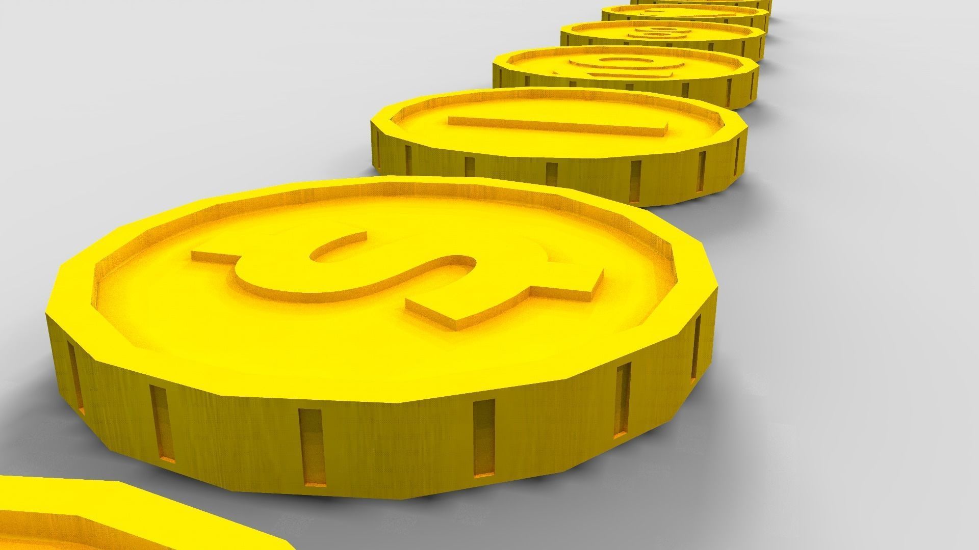 3D model Gold Coins Pack VR / AR / low-poly | CGTrader