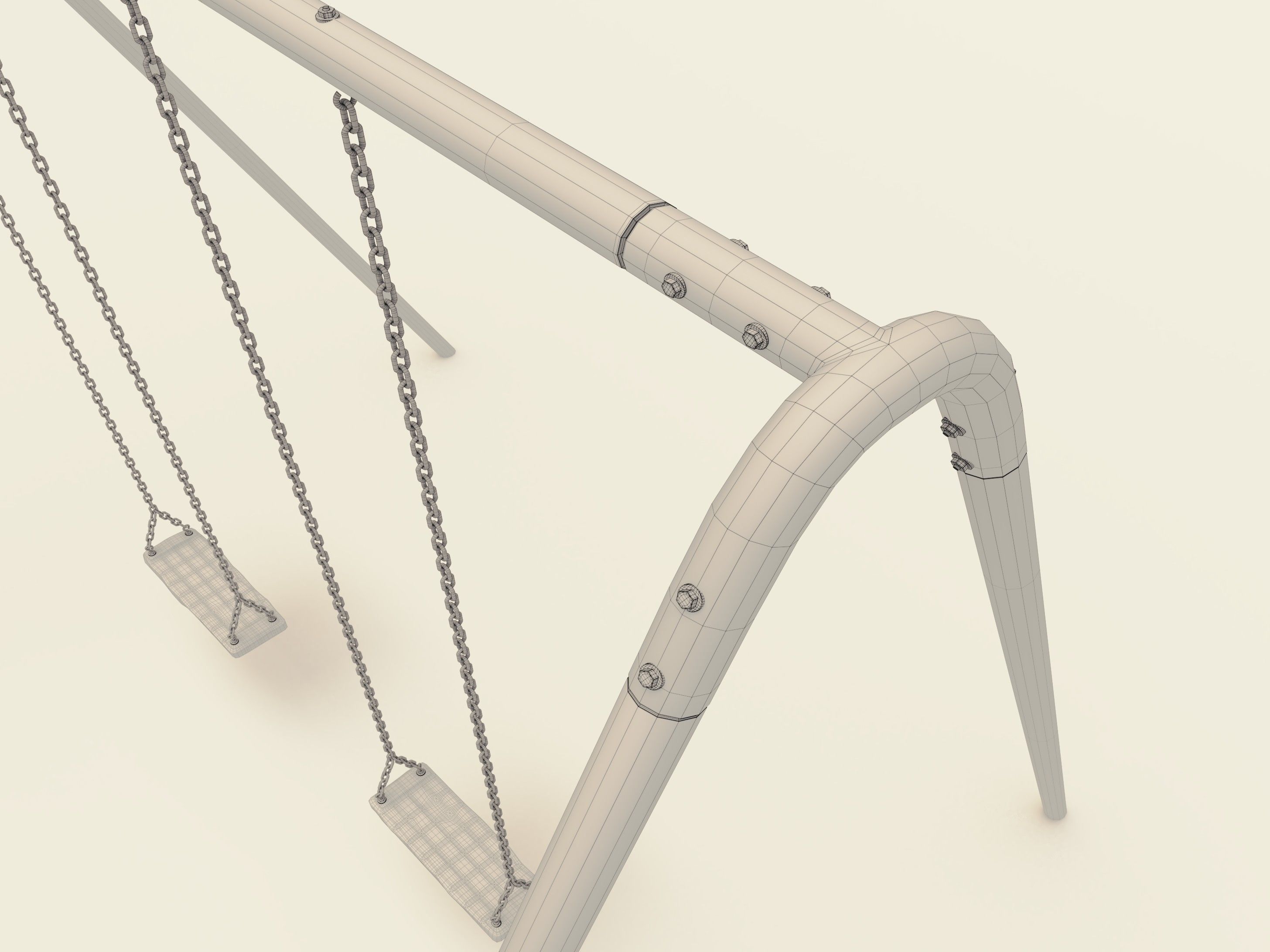 Swing two swings free 3D model | CGTrader