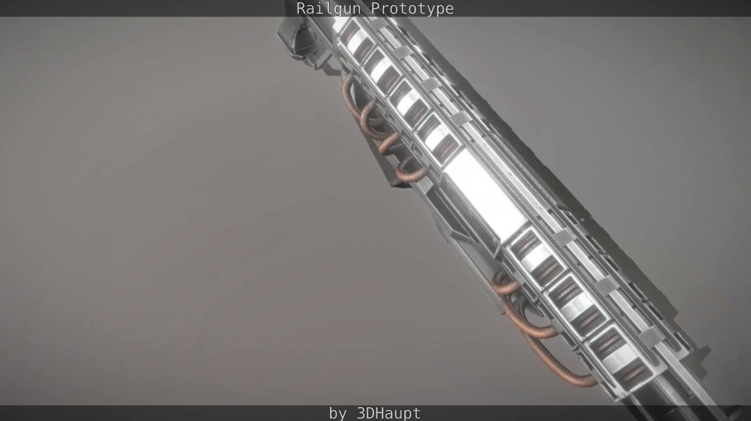 Railgun Prototype free VR / AR / low-poly 3D model | CGTrader