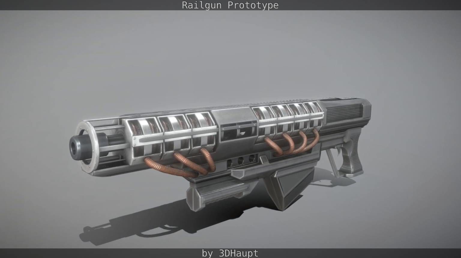 Railgun Prototype free VR / AR / low-poly 3D model | CGTrader