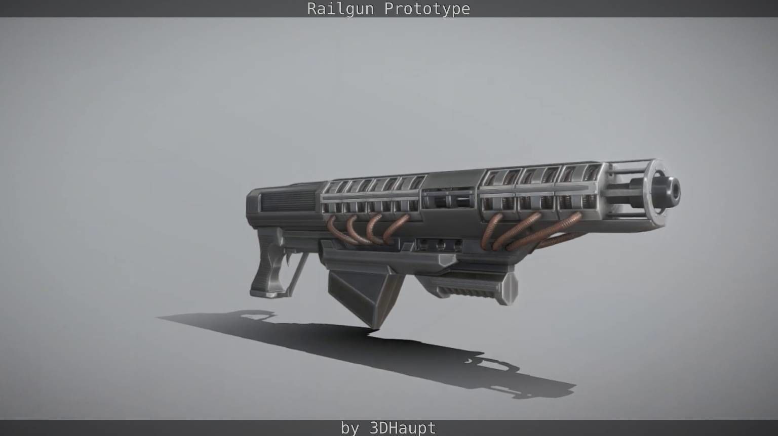 Railgun Prototype free VR / AR / low-poly 3D model | CGTrader