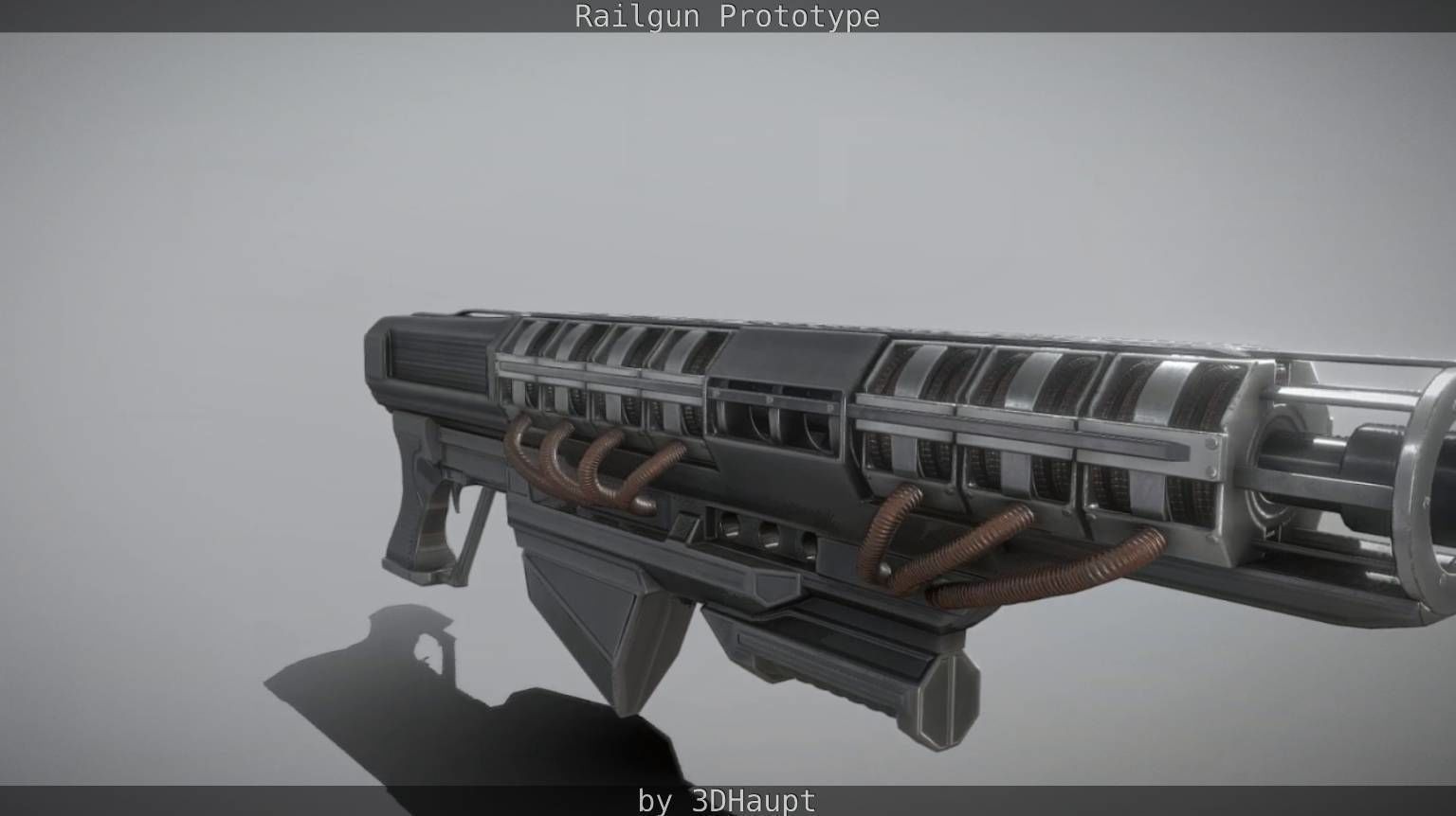 Railgun Prototype free VR / AR / low-poly 3D model | CGTrader
