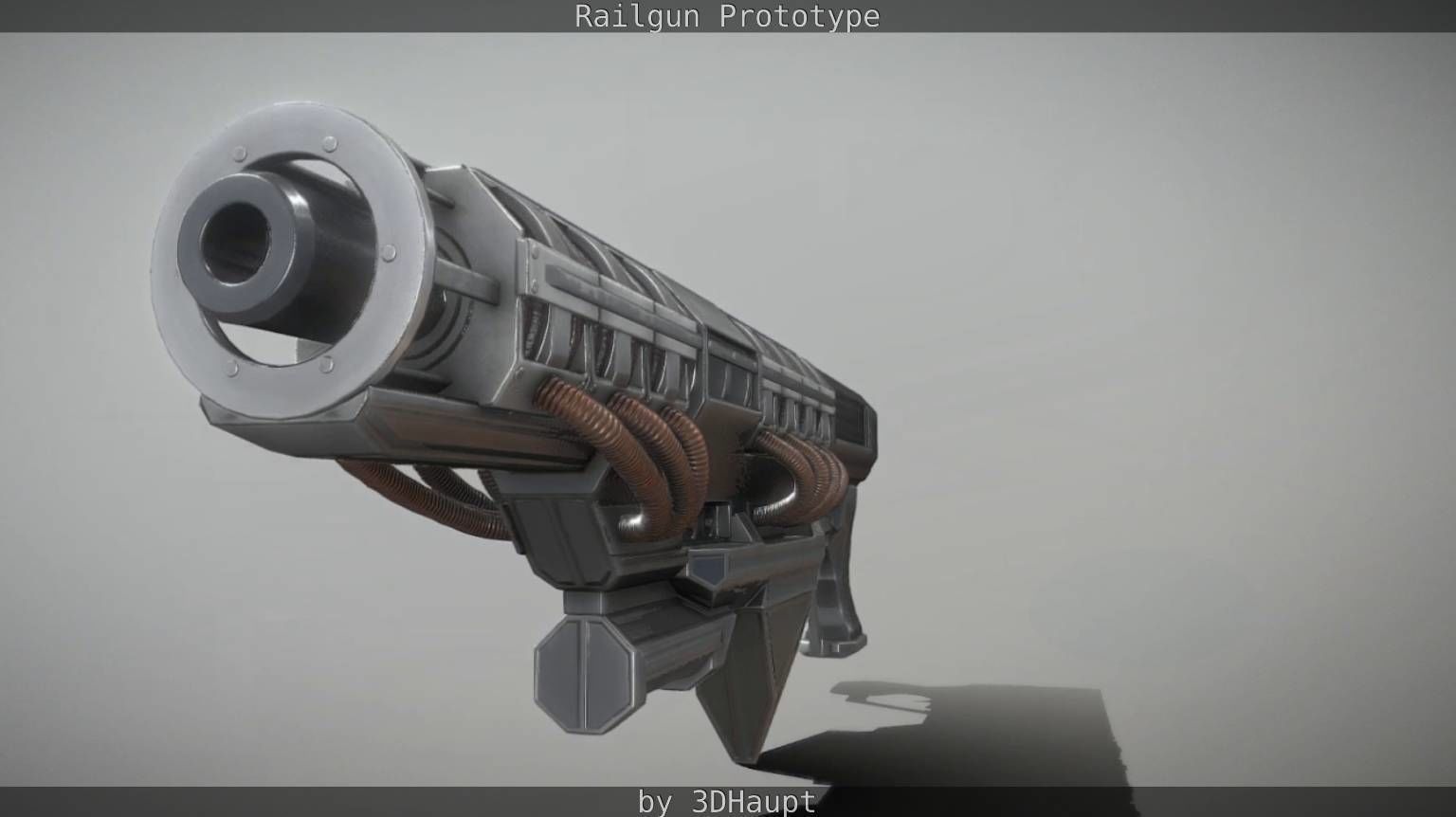 Railgun Prototype free VR / AR / low-poly 3D model | CGTrader