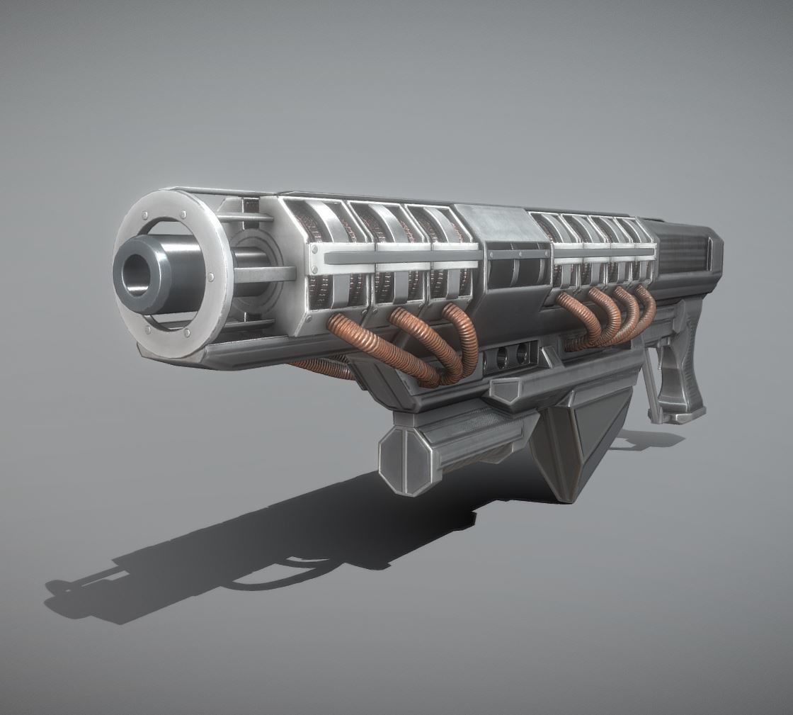 Railgun Prototype free VR / AR / low-poly 3D model | CGTrader