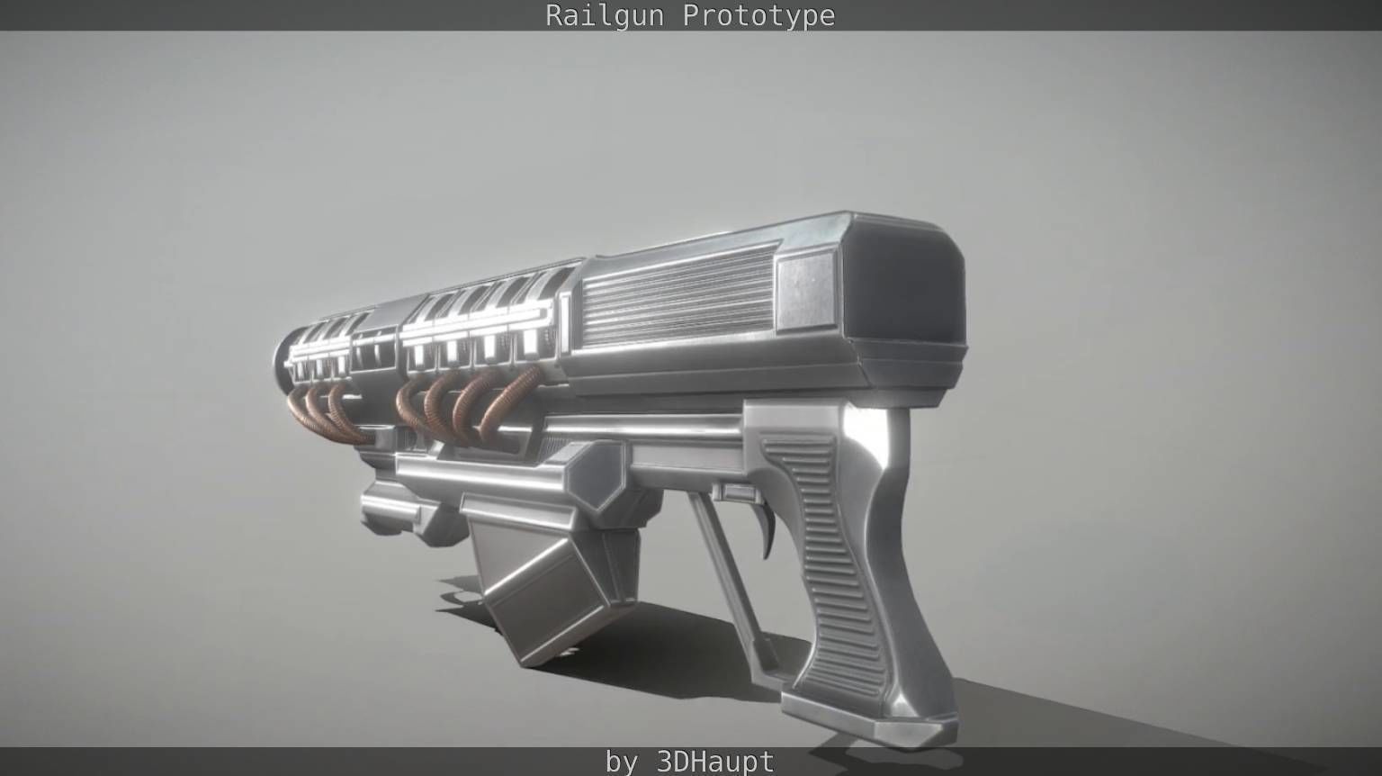Railgun Prototype free VR / AR / low-poly 3D model | CGTrader
