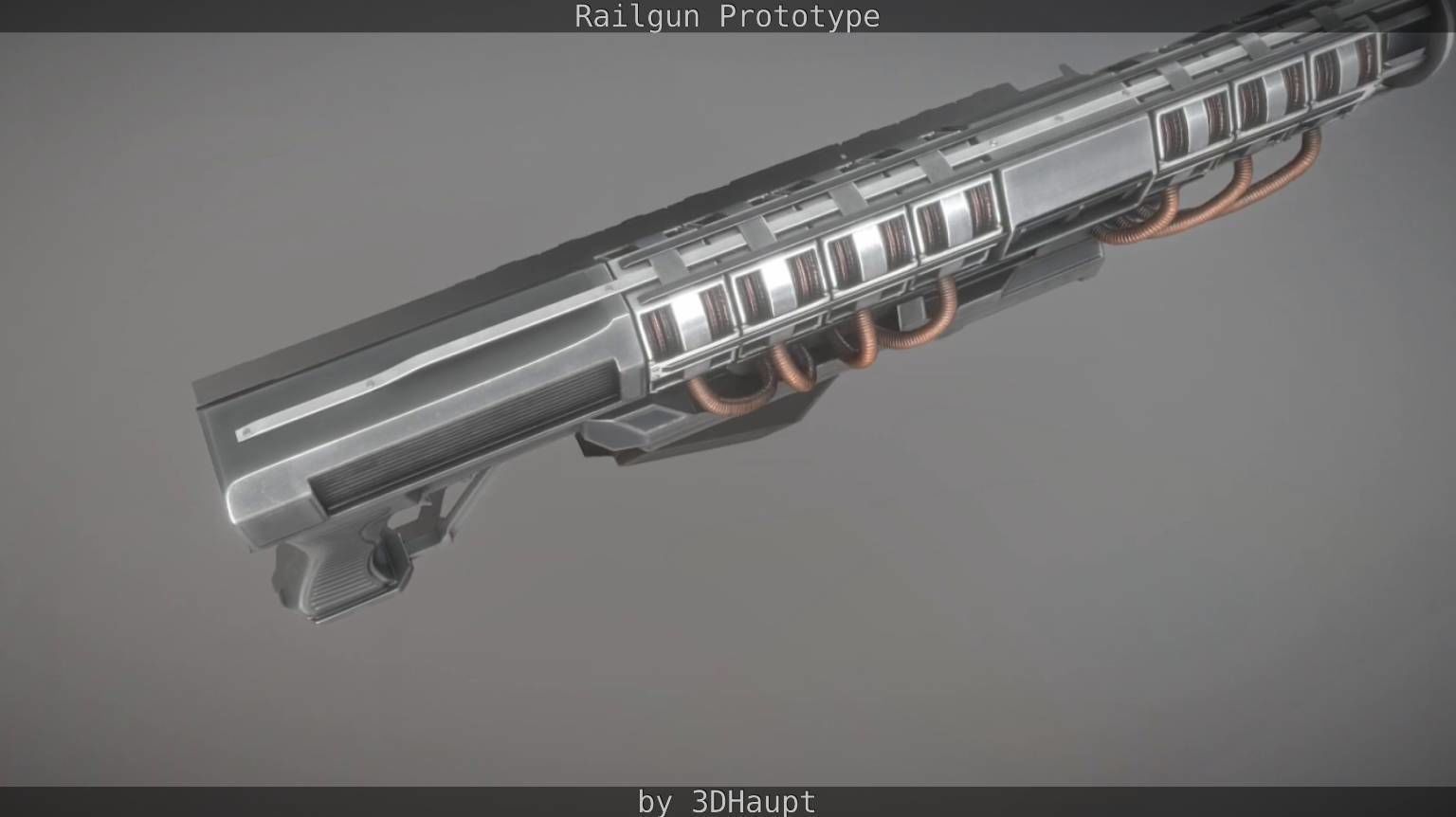 Railgun Prototype free VR / AR / low-poly 3D model | CGTrader