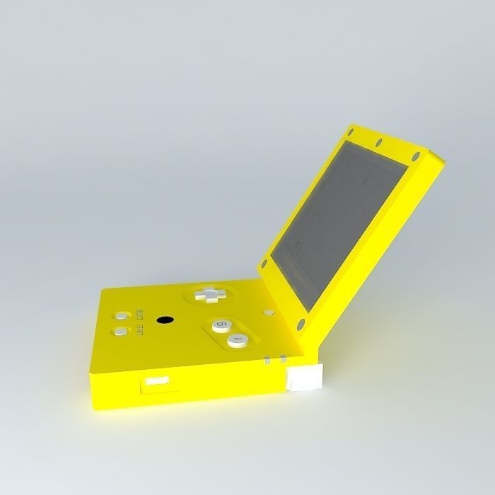 Game Boy Advance SP Gold edition free 3D model | CGTrader
