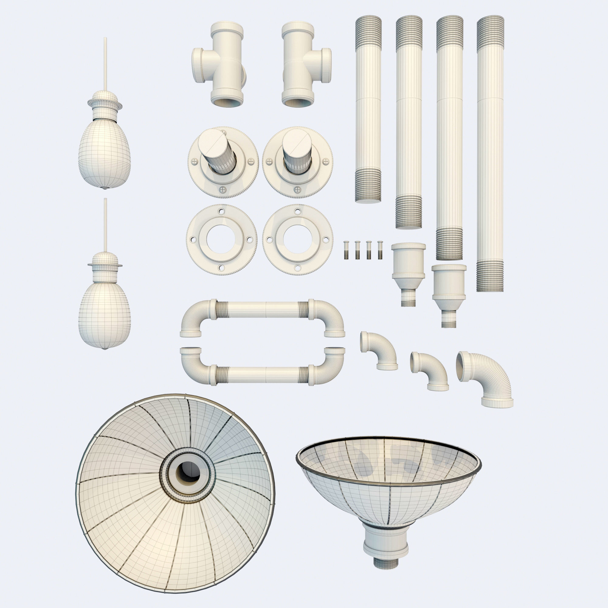 Metal pipes 3D model | CGTrader