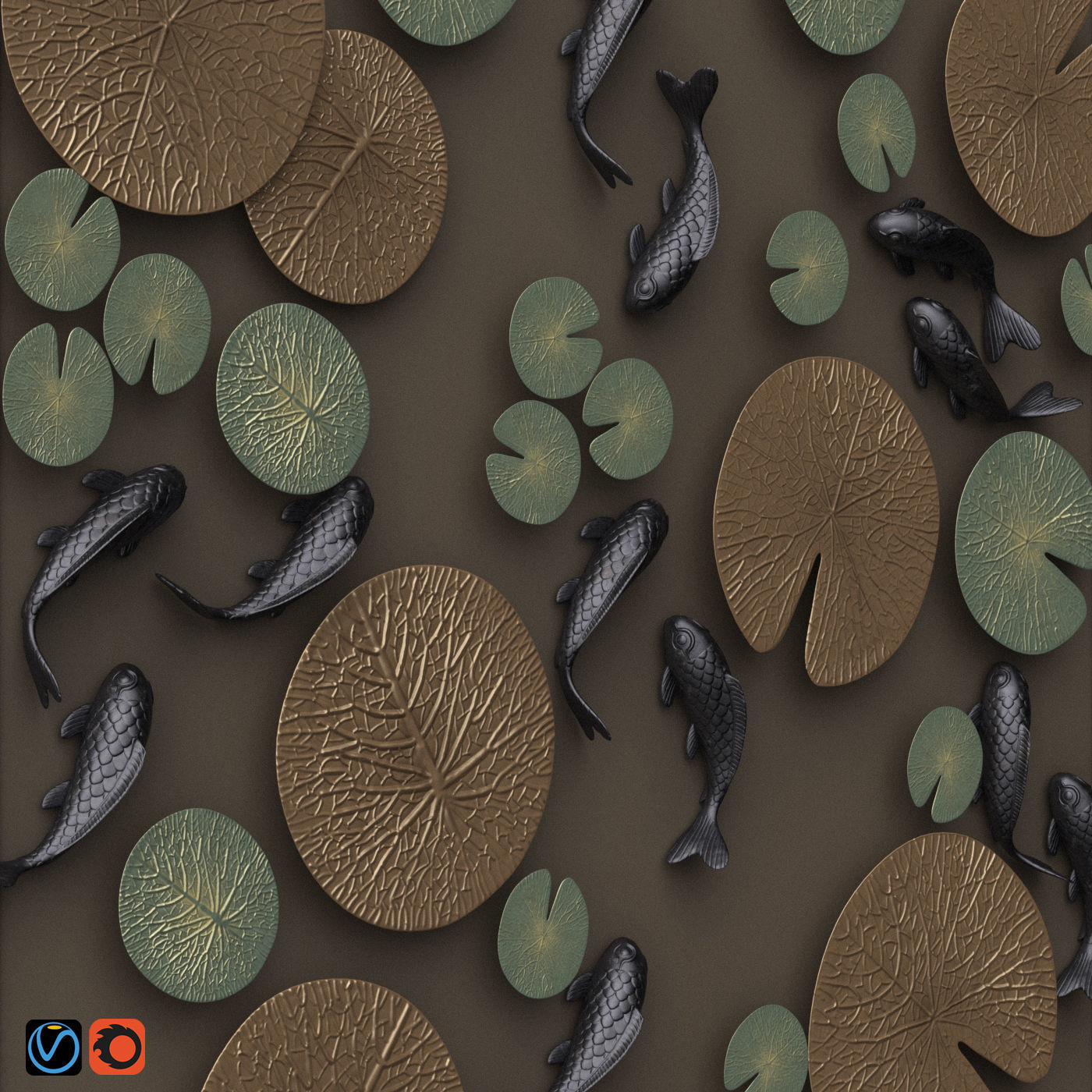 NAGA wall decor set 3D model | CGTrader