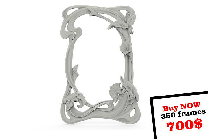 Frame 3 ornate 3D model 3D printable | CGTrader