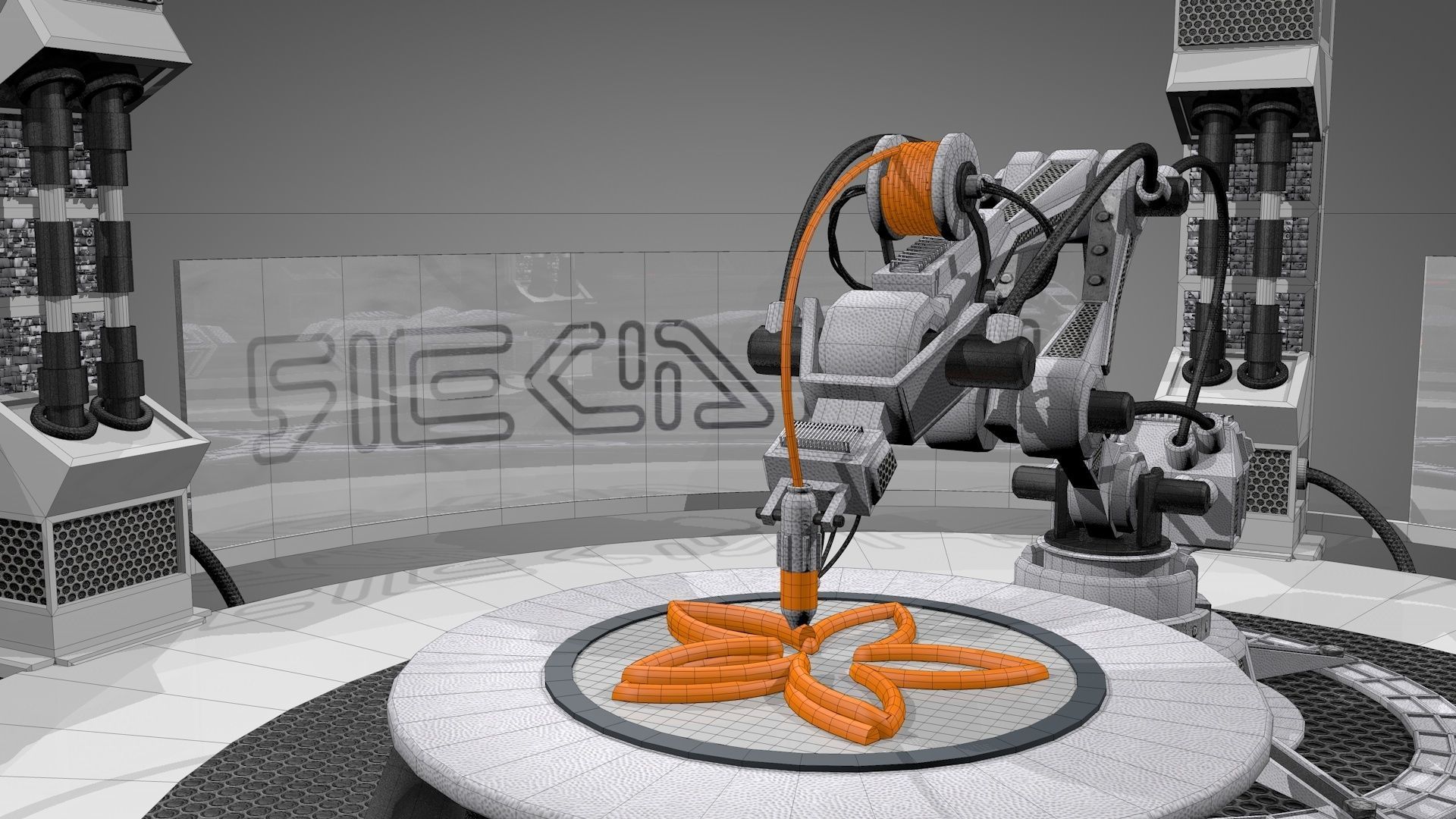 Shader the 3D printer 3D model animated rigged | CGTrader