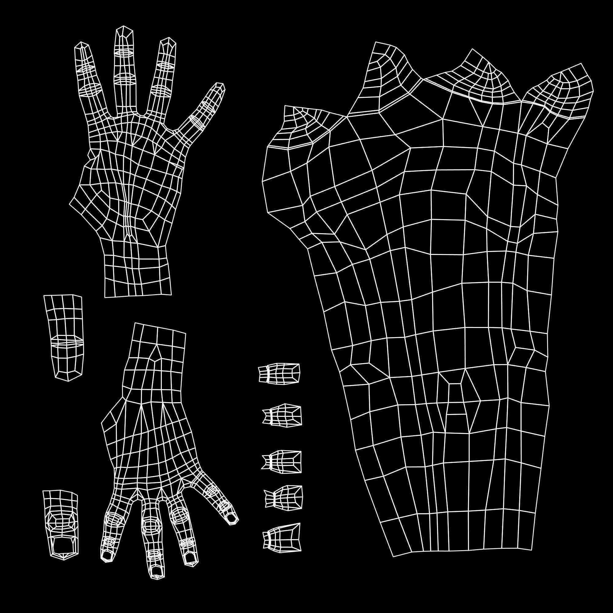 3D model Arm left without texture 3d model female VR / AR / low-poly ...
