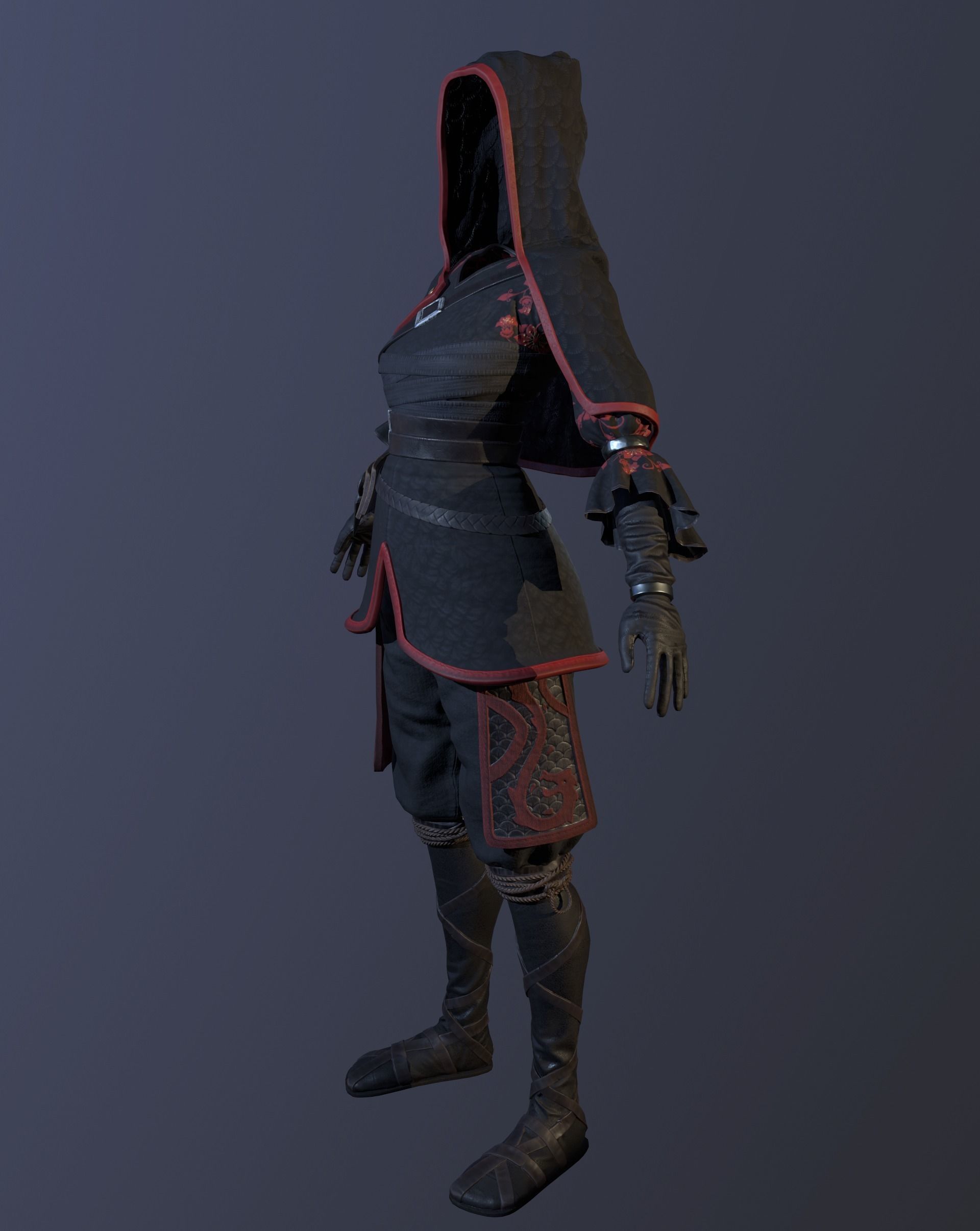 3D model Shinobi wear VR / AR / low-poly | CGTrader