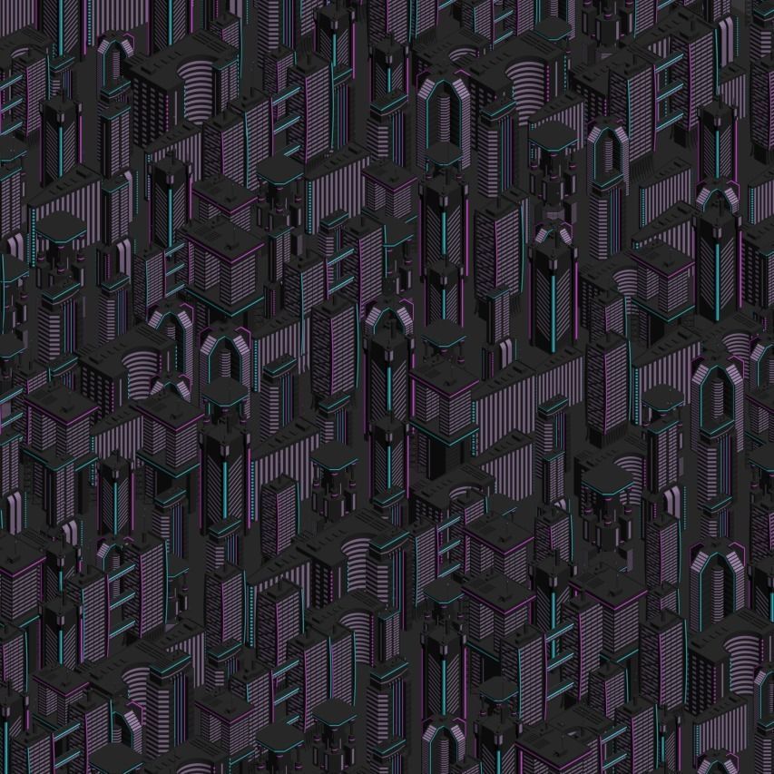 3D model Neon Buildings VR / AR / low-poly | CGTrader