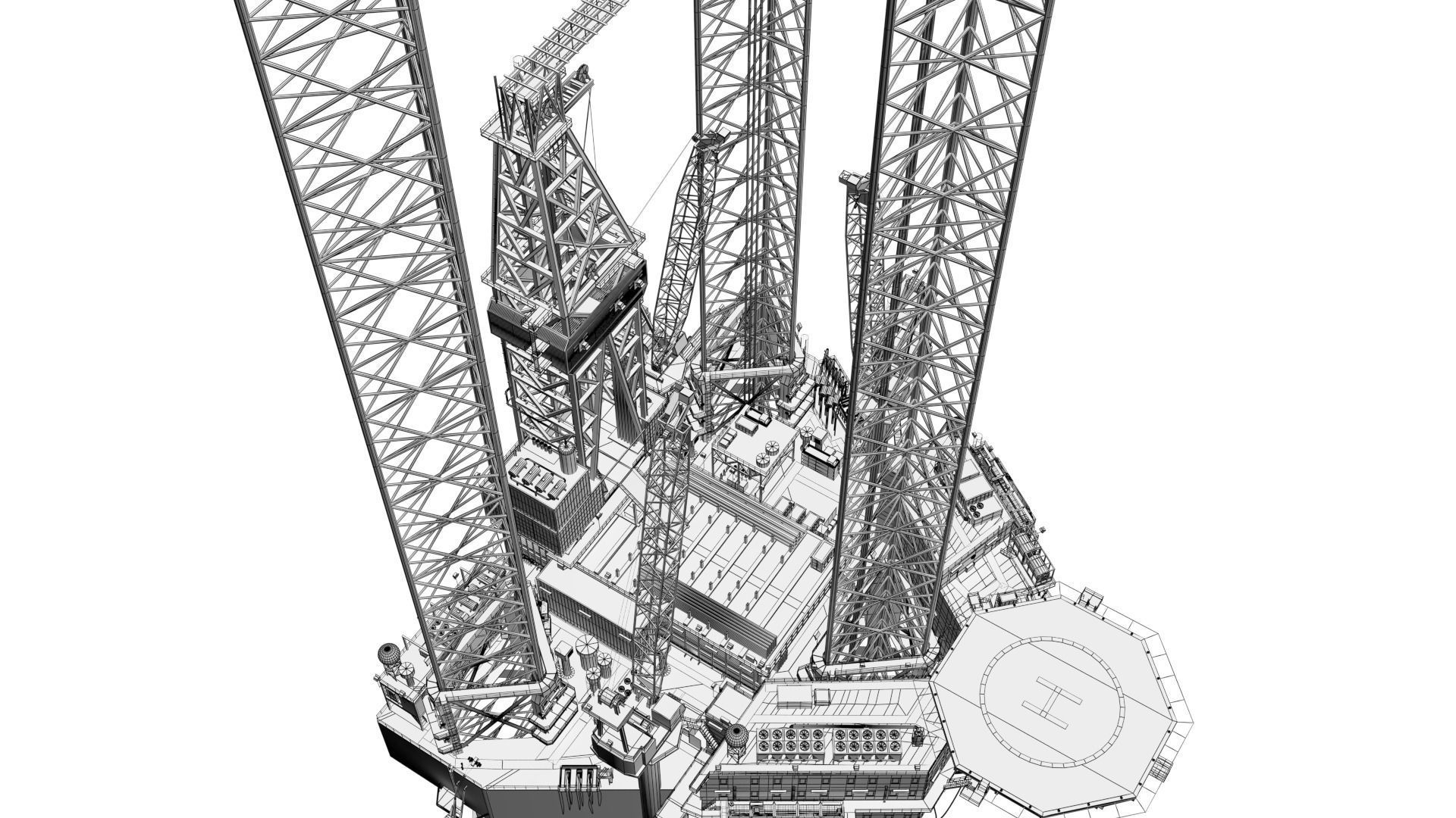 Jack up rig 3D model | CGTrader