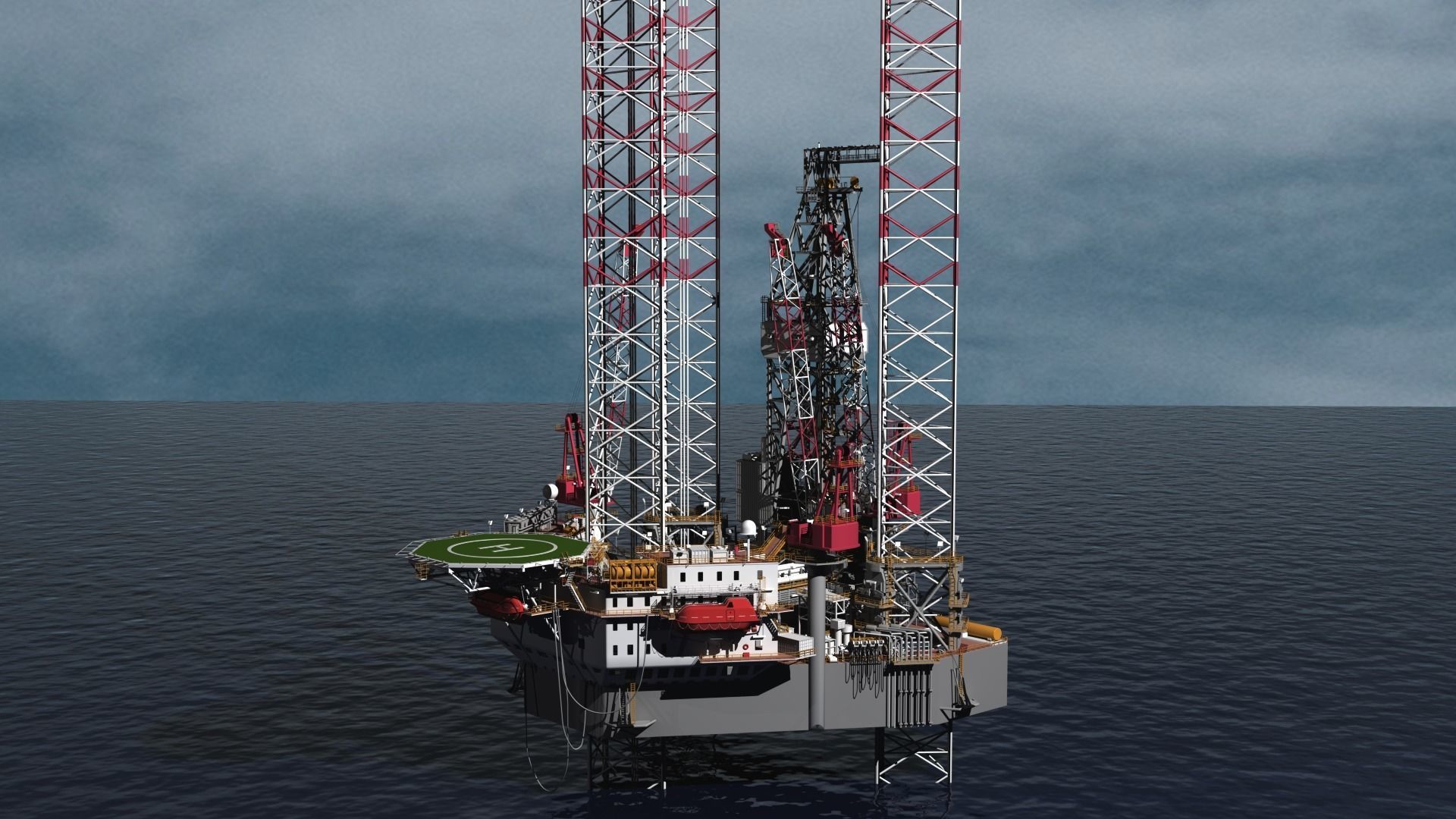 Jack up rig 3D model | CGTrader