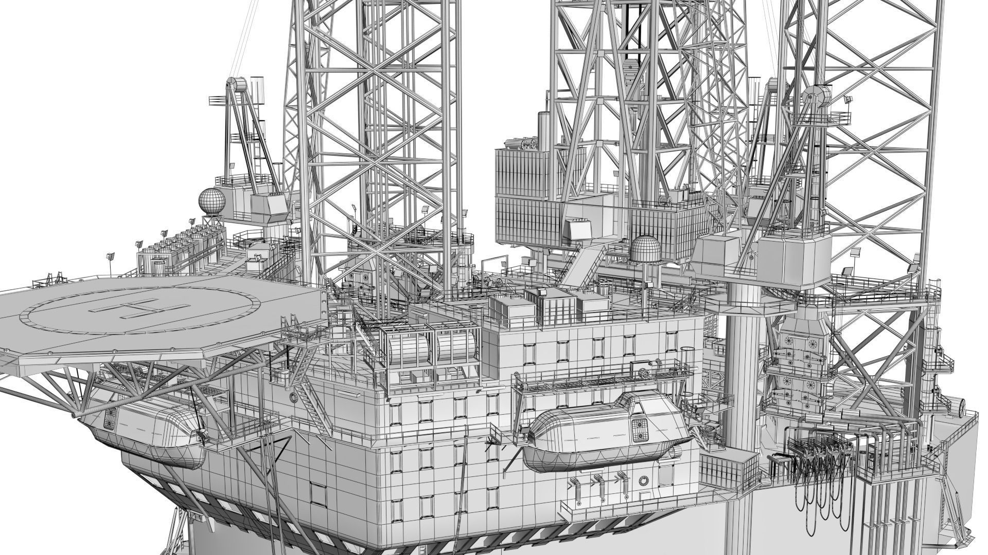 Jack up rig 3D model | CGTrader