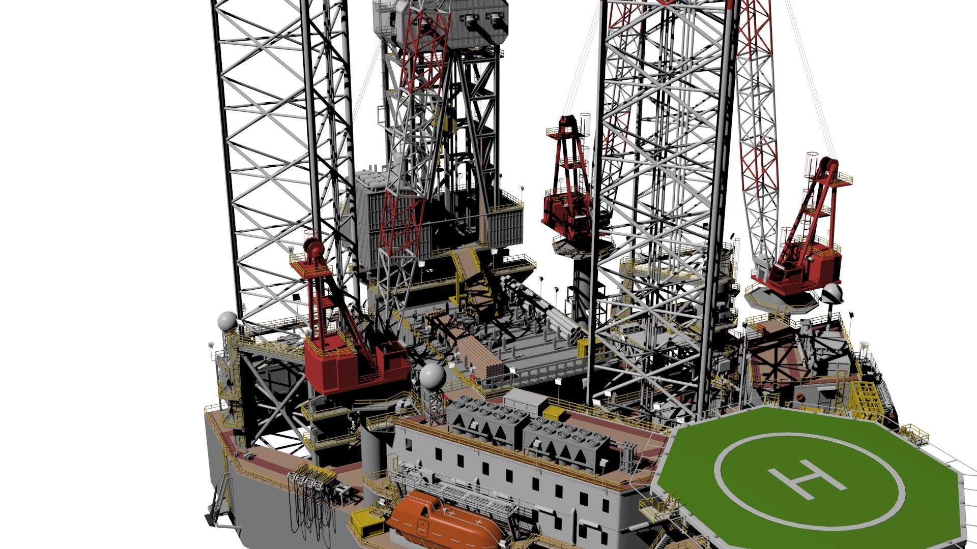 Jack up rig 3D model | CGTrader