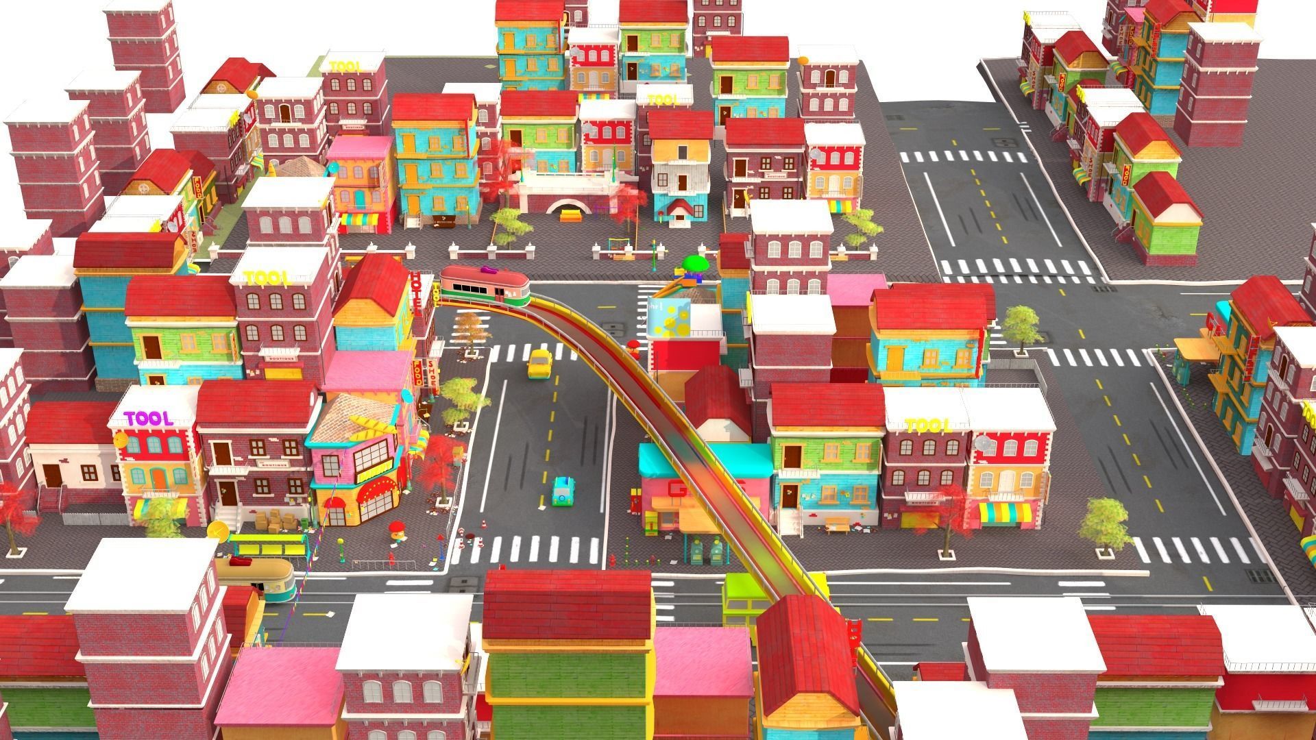 3D Model Collection Asset - Cartoons - Background - Hight Poly VR / AR ...