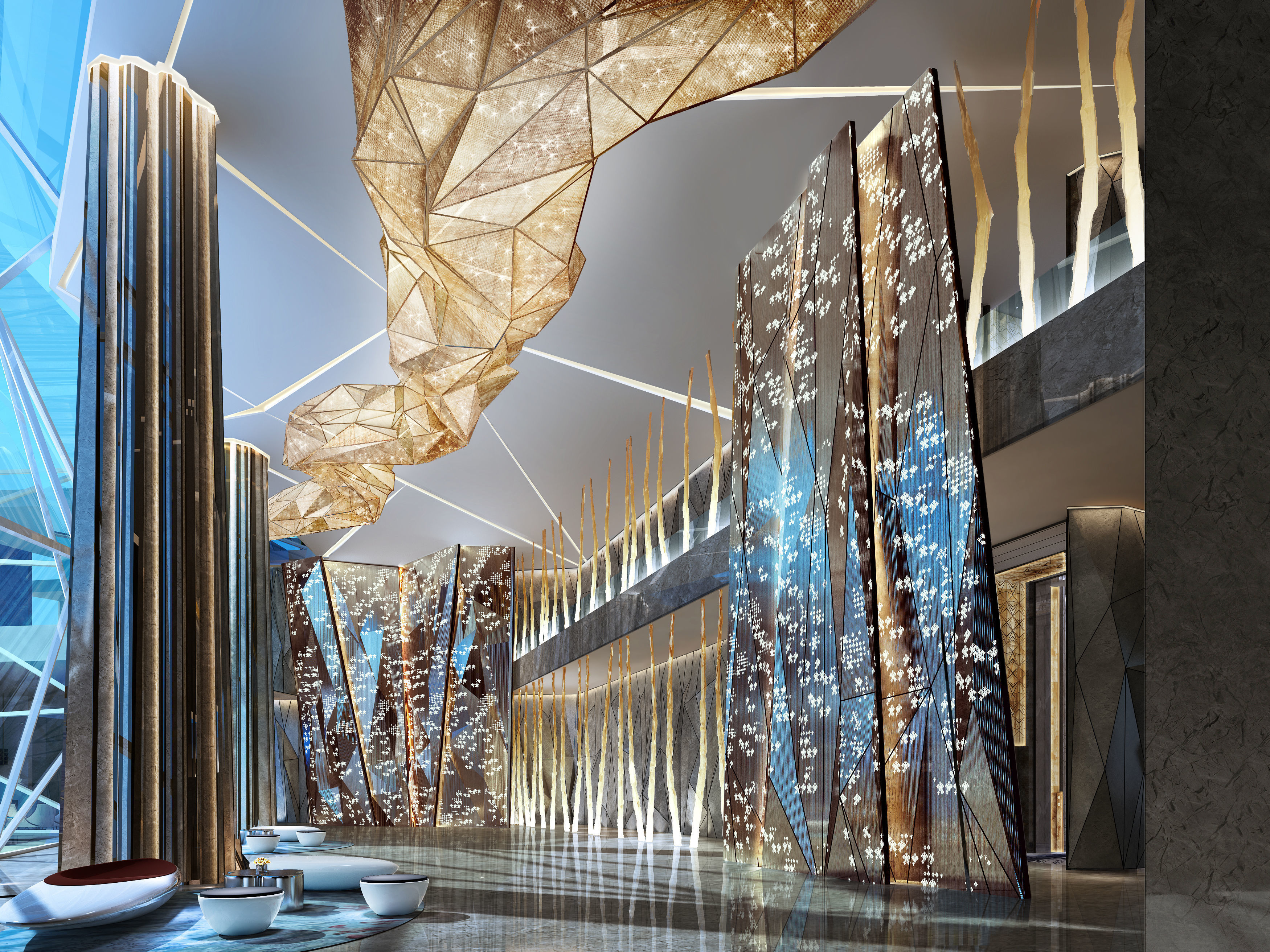 Hotel lobby 3D model | CGTrader