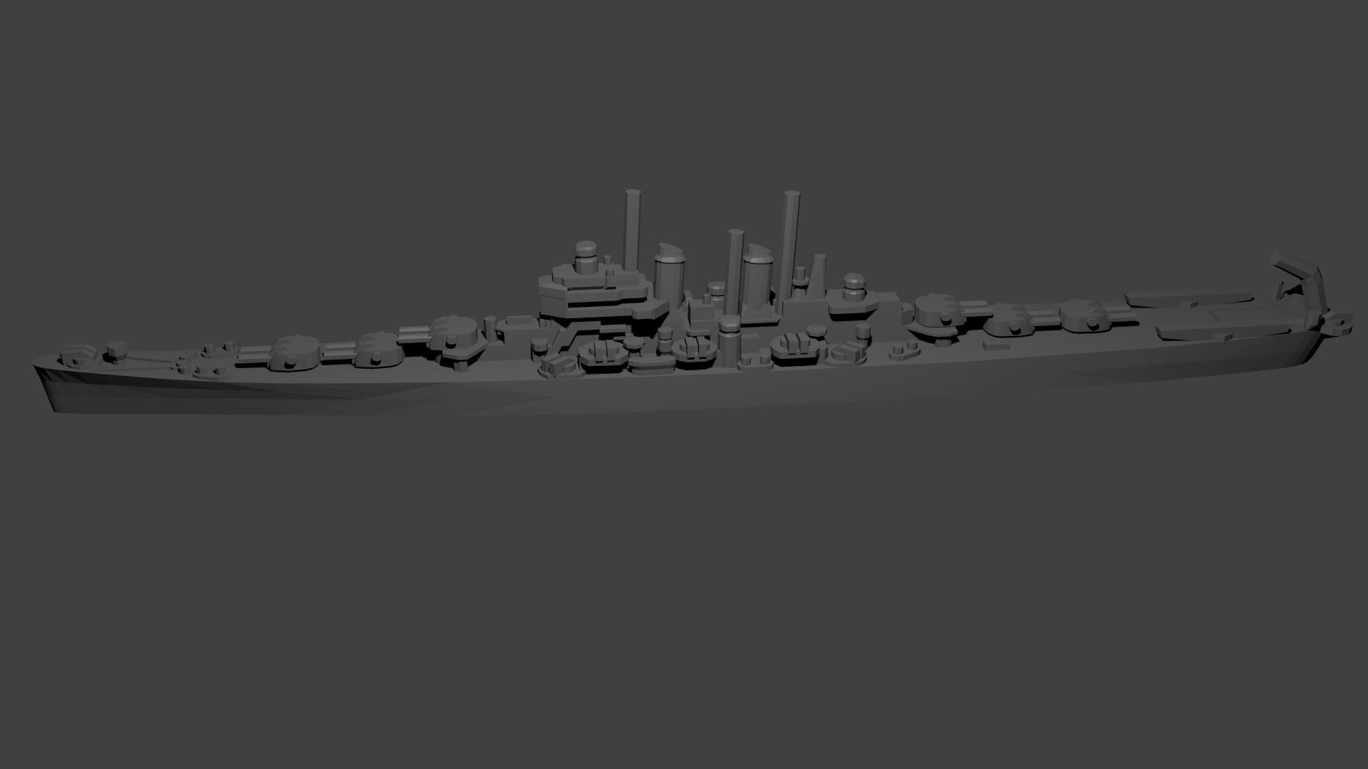 US Worcester Class Cruiser Warship 3D model 3D printable | CGTrader
