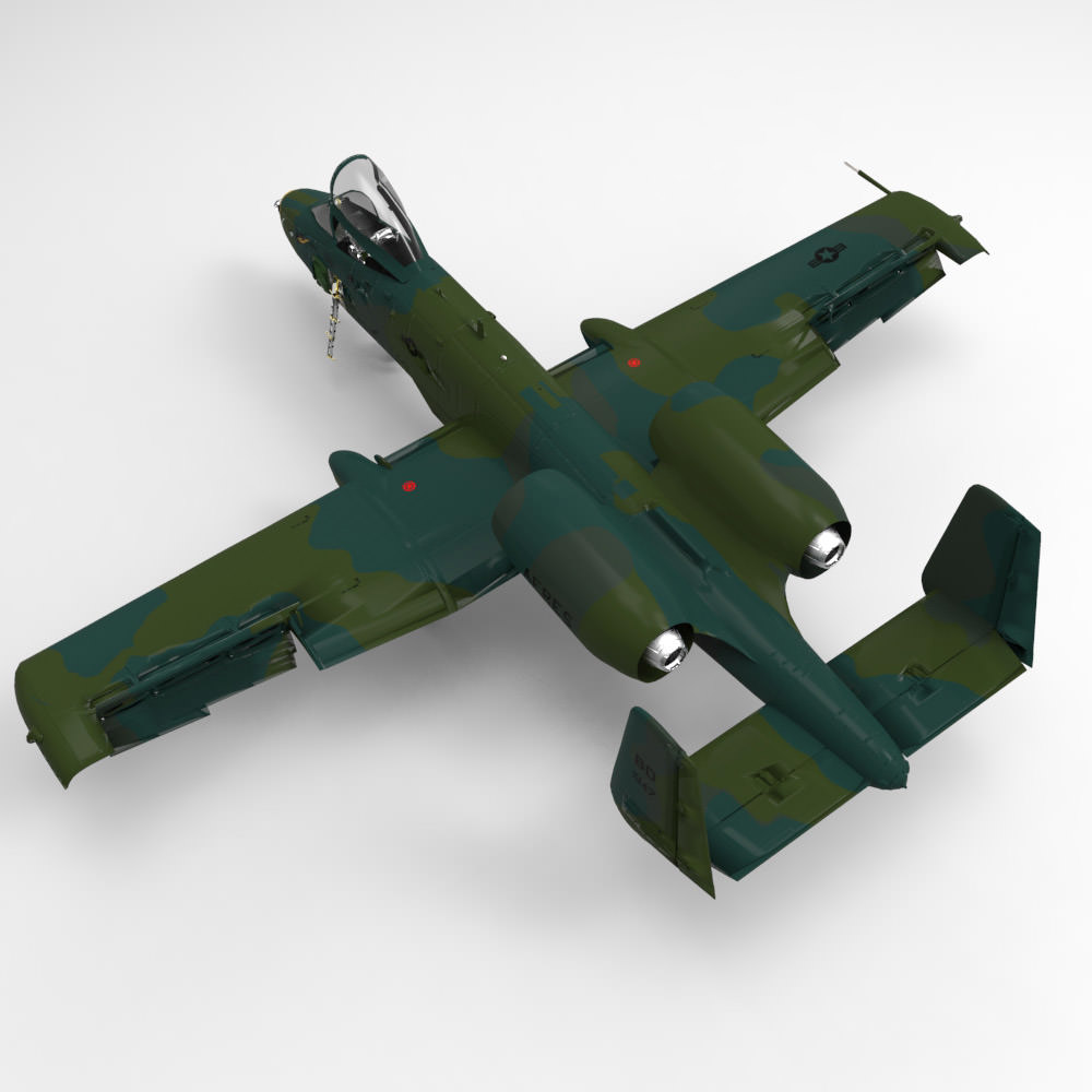 A-10 Thunderbolt II Studio Max obj 3D model | CGTrader