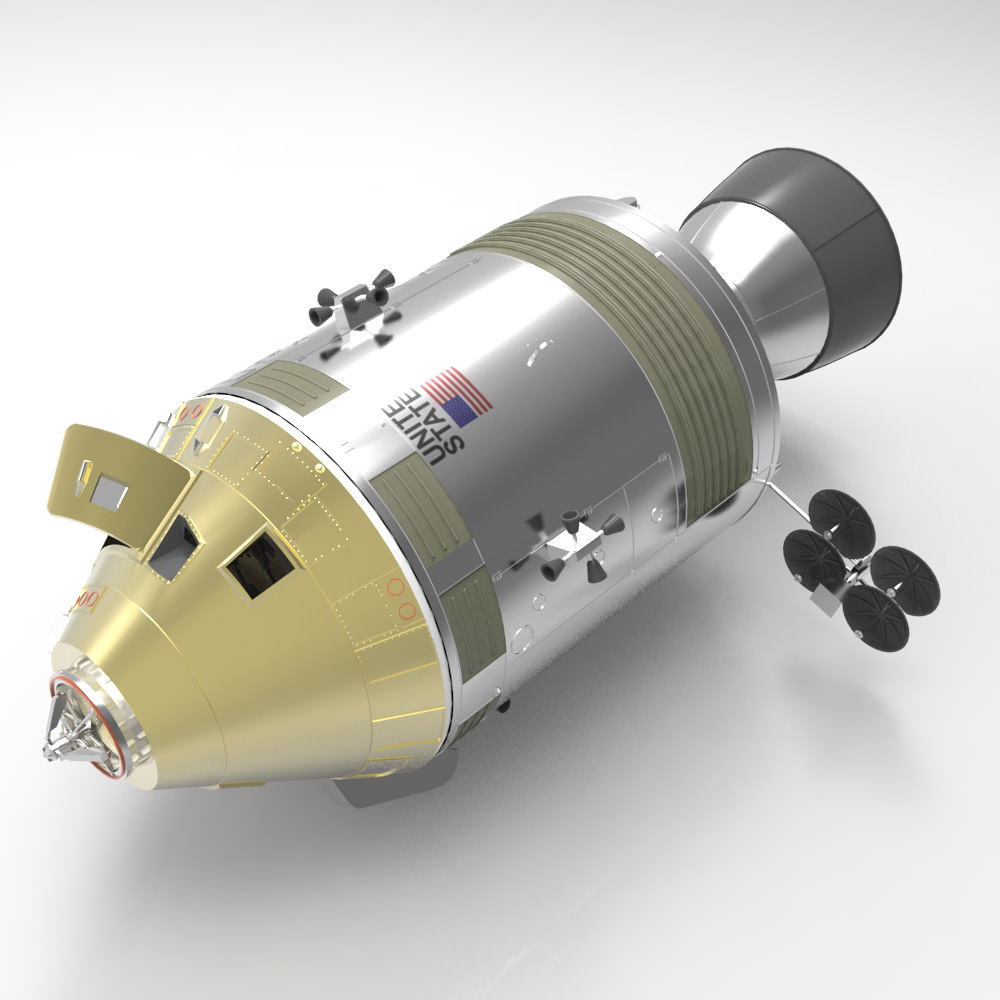 Apollo Spacecraft Studio Max 3D model | CGTrader