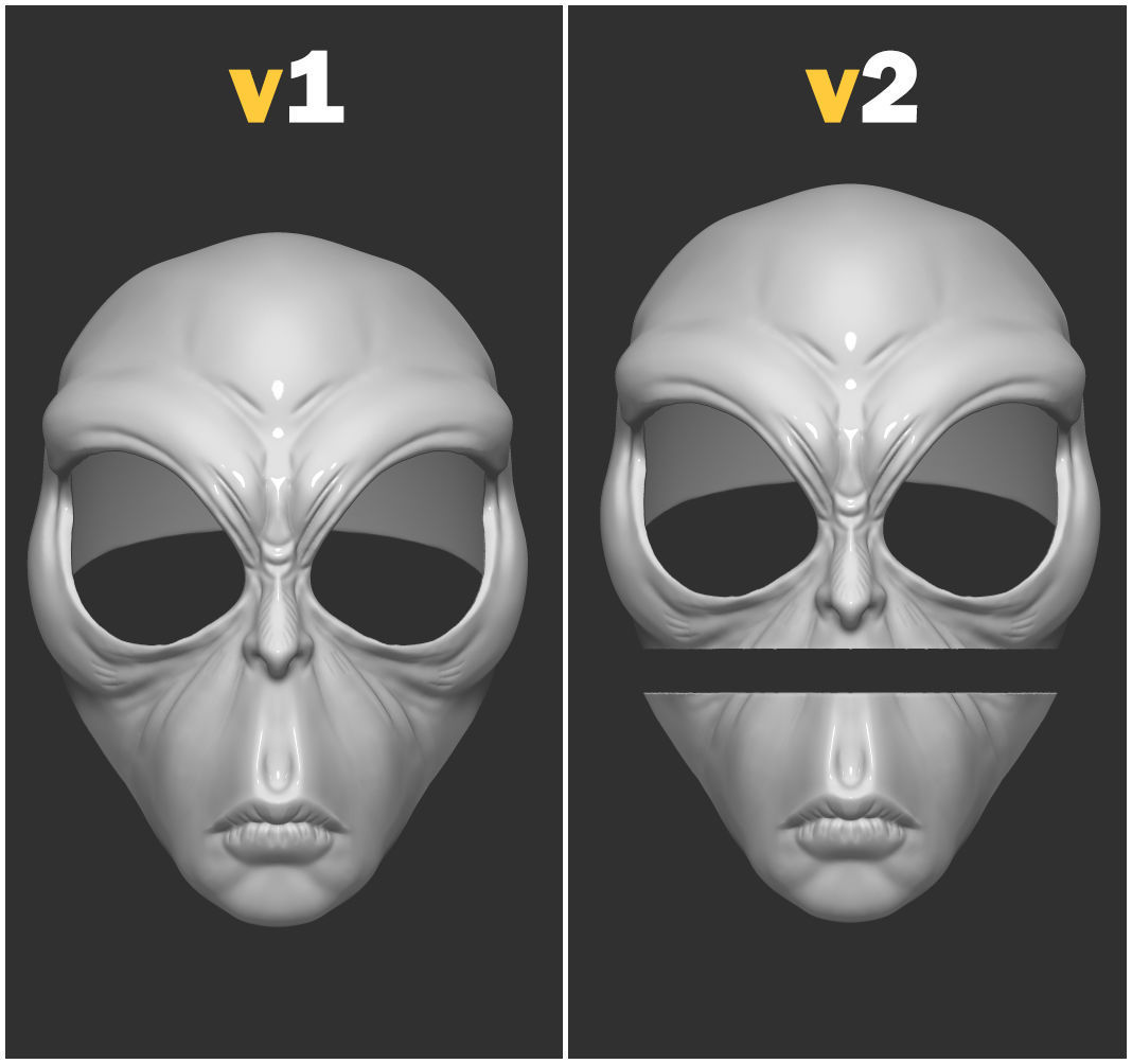 Alien Mask Cosplay Costume Helmet 3D model 3D printable | CGTrader