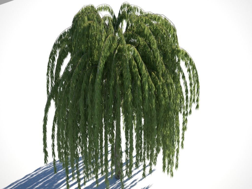 White whillow pendula 3D model | CGTrader