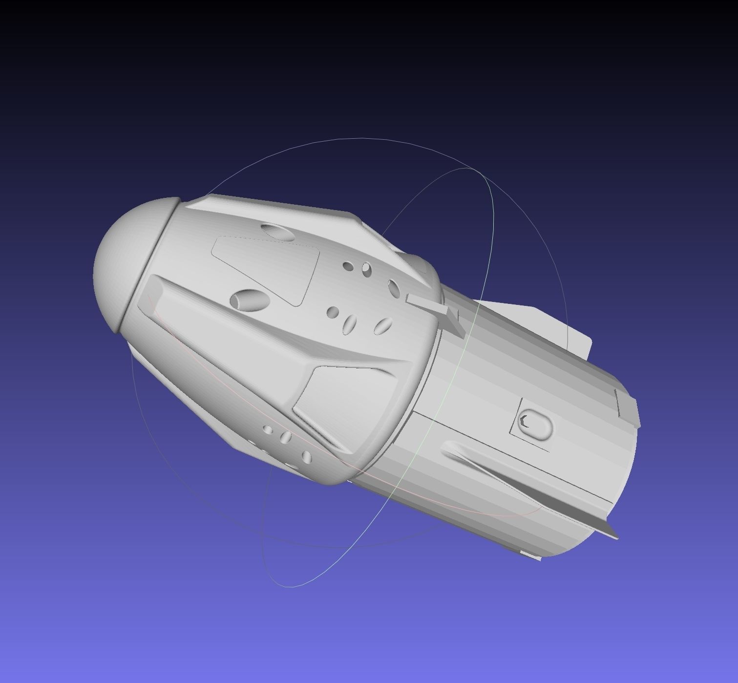Space-X Dragon 2 Spacecraft Simple Printable Model 3D model 3D ...