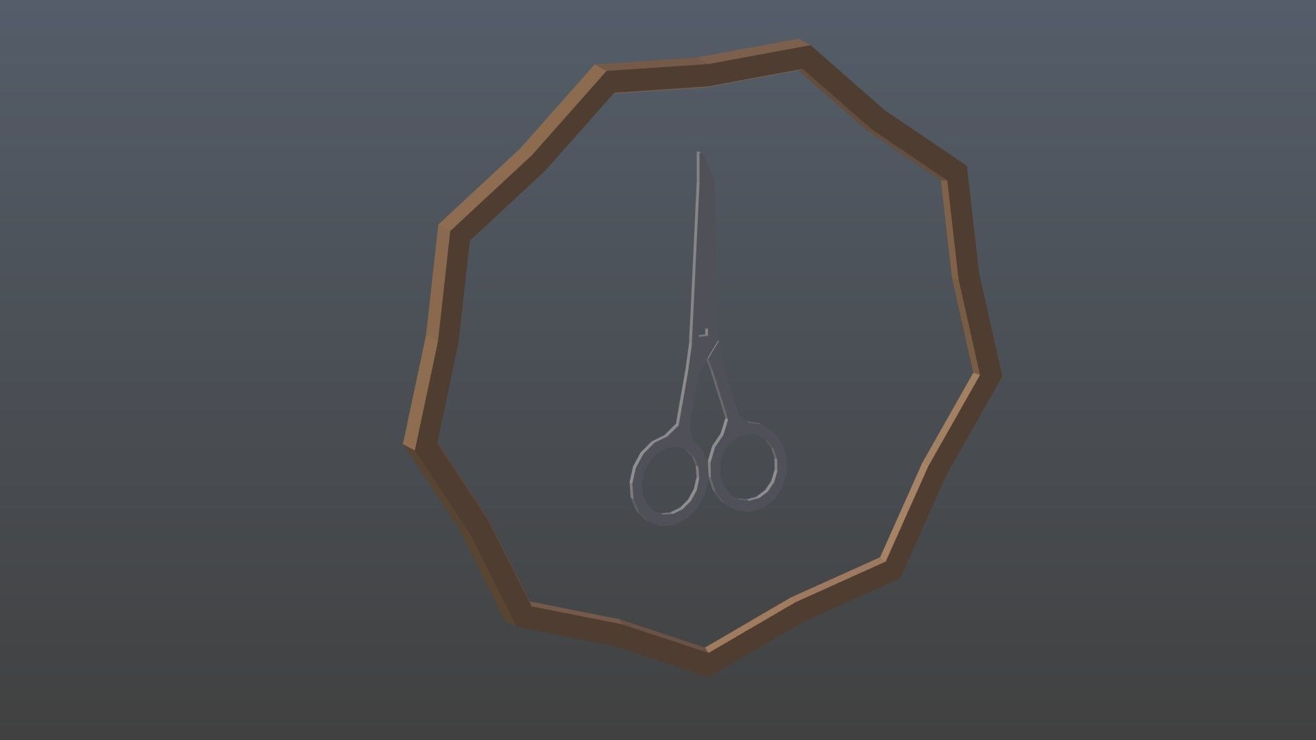 3D model Low poly logo scissors 1 VR / AR / low-poly | CGTrader