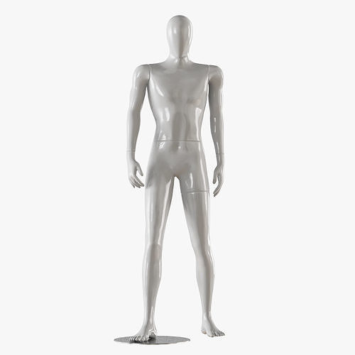 Faceless male white mannequin 17 3D model | CGTrader