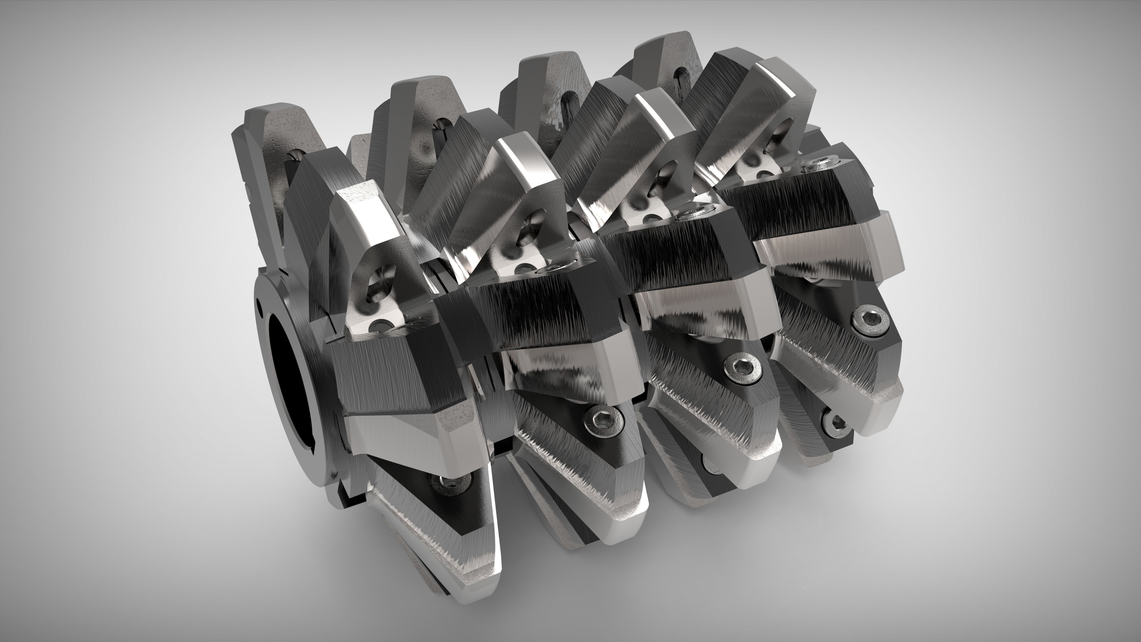 Hob with removable teeth m 36 3D model | CGTrader