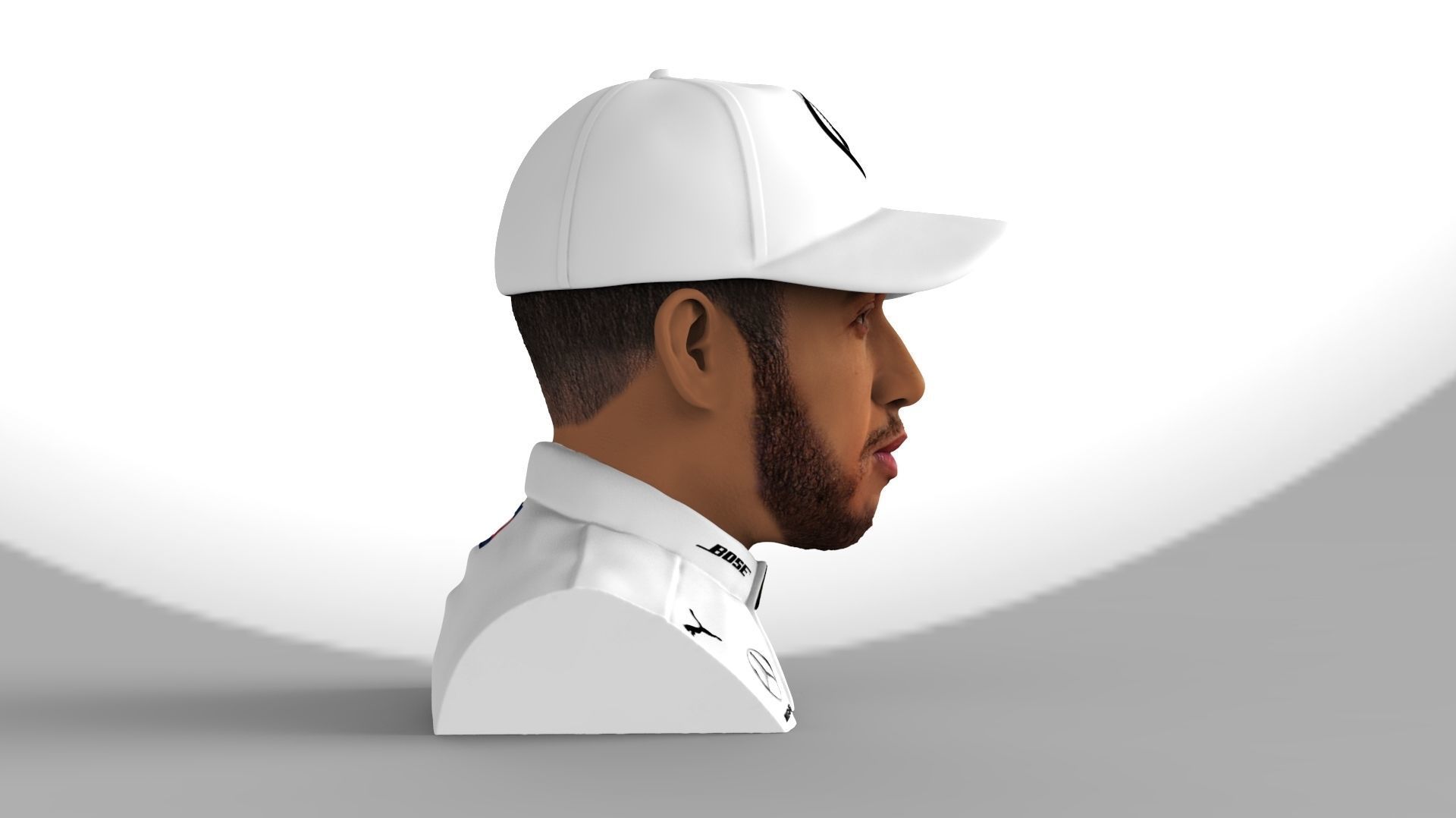 Lewis Hamilton bust ready for full color 3D printing 3D model 3D ...