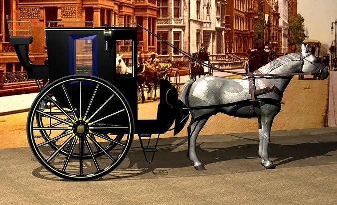 Hansom cab 1886 3D model | CGTrader