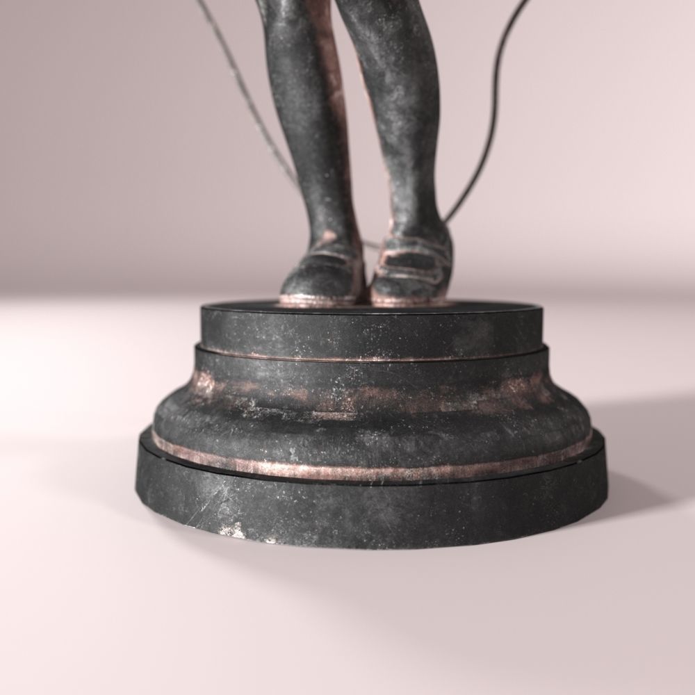 The girl with a skipping rope interior sculpture 3D model | CGTrader