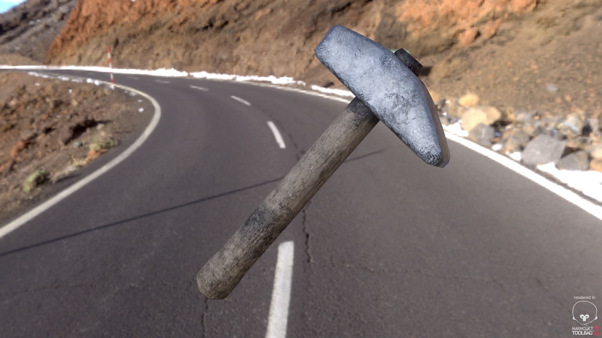 3D model Low-poly ready-to-game blacksmith hammer VR / AR / low-poly ...