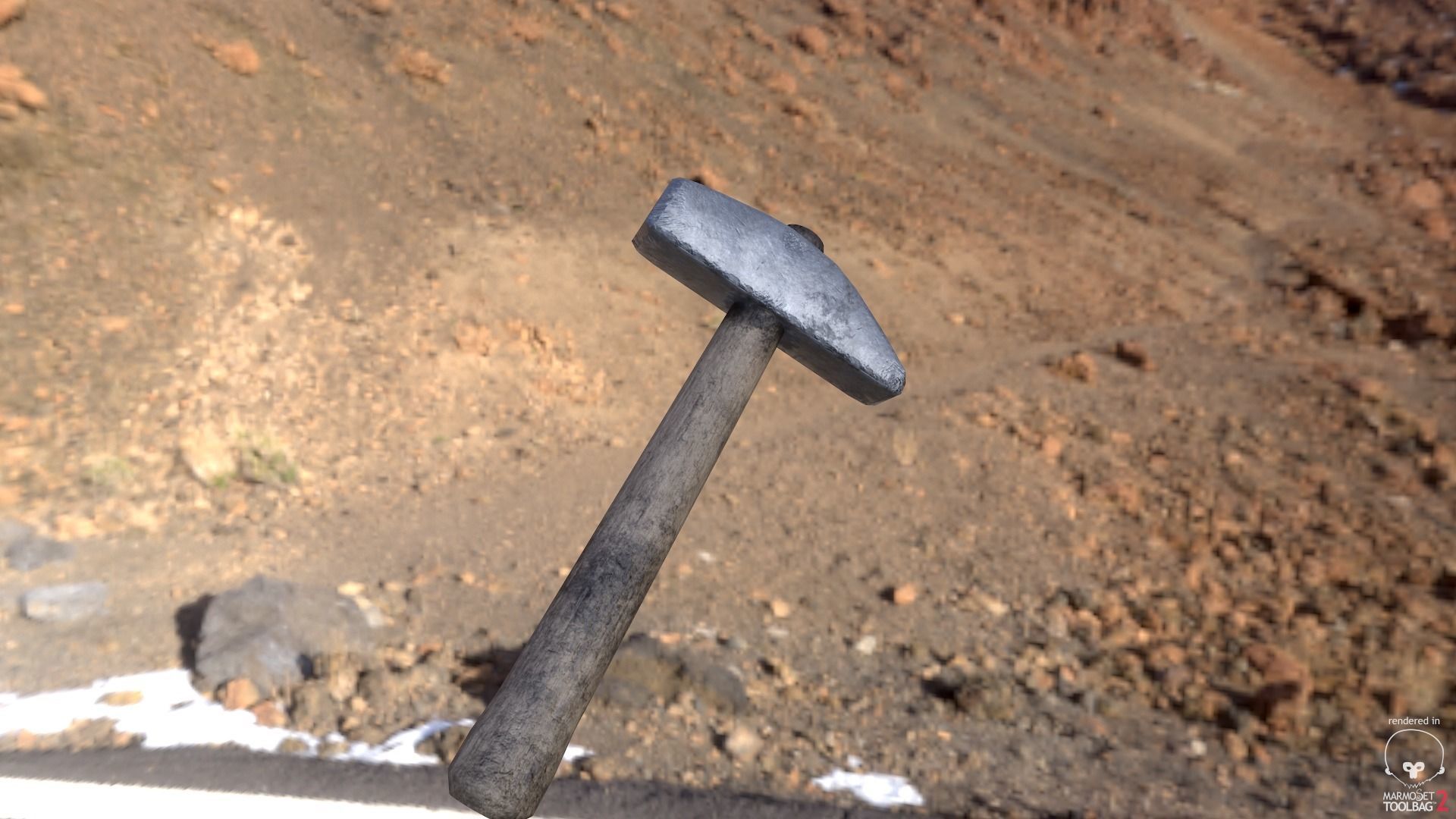 3D model Low-poly ready-to-game blacksmith hammer VR / AR / low-poly ...