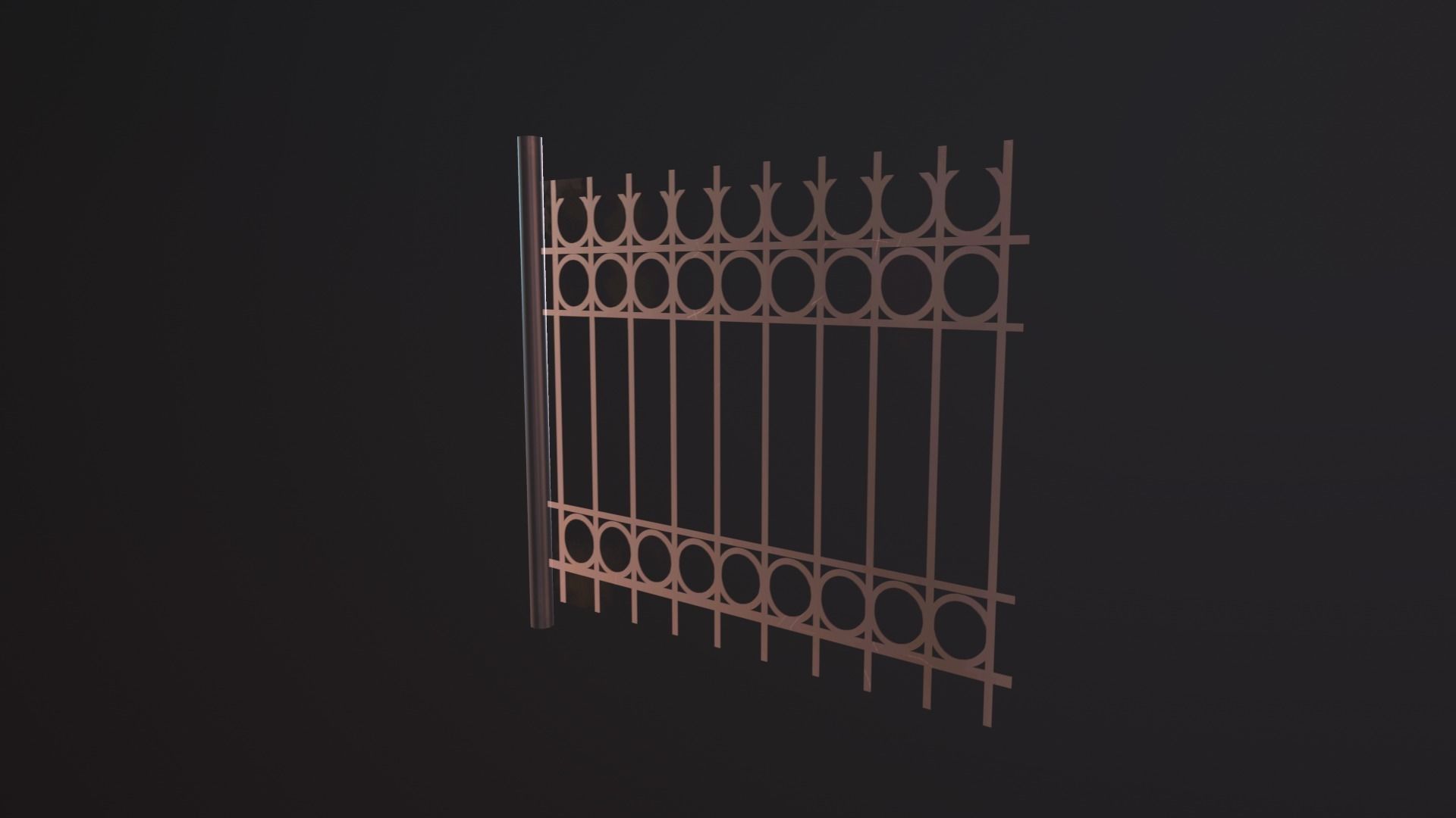 3D model Simple low poly barred fence wall VR / AR / low-poly | CGTrader
