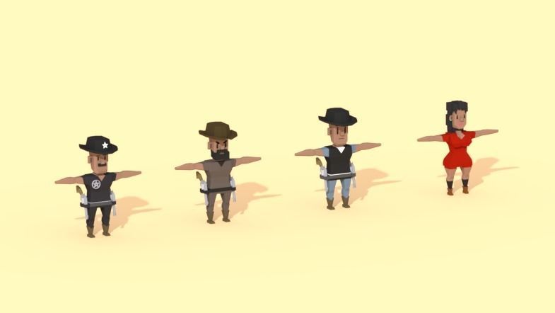 3D model Low Poly Wild West VR / AR / low-poly | CGTrader