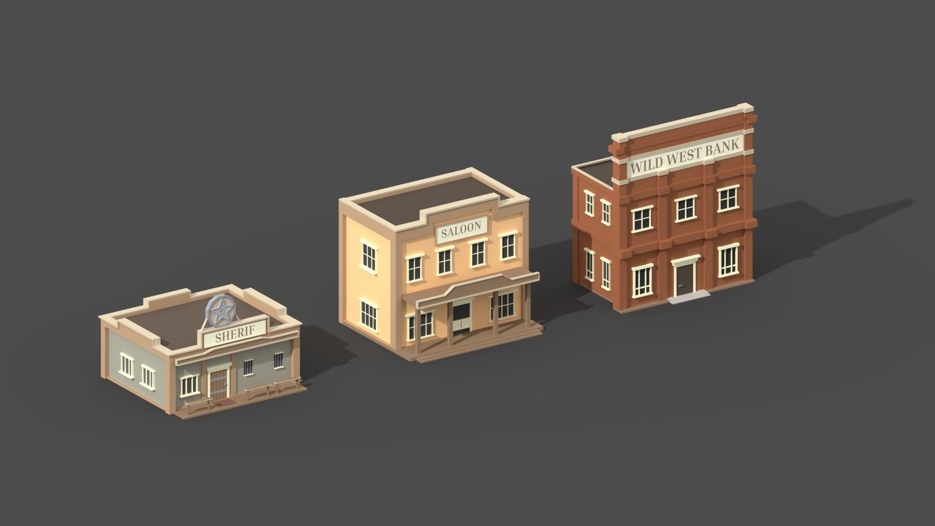 3D model Low Poly Wild West VR / AR / low-poly | CGTrader