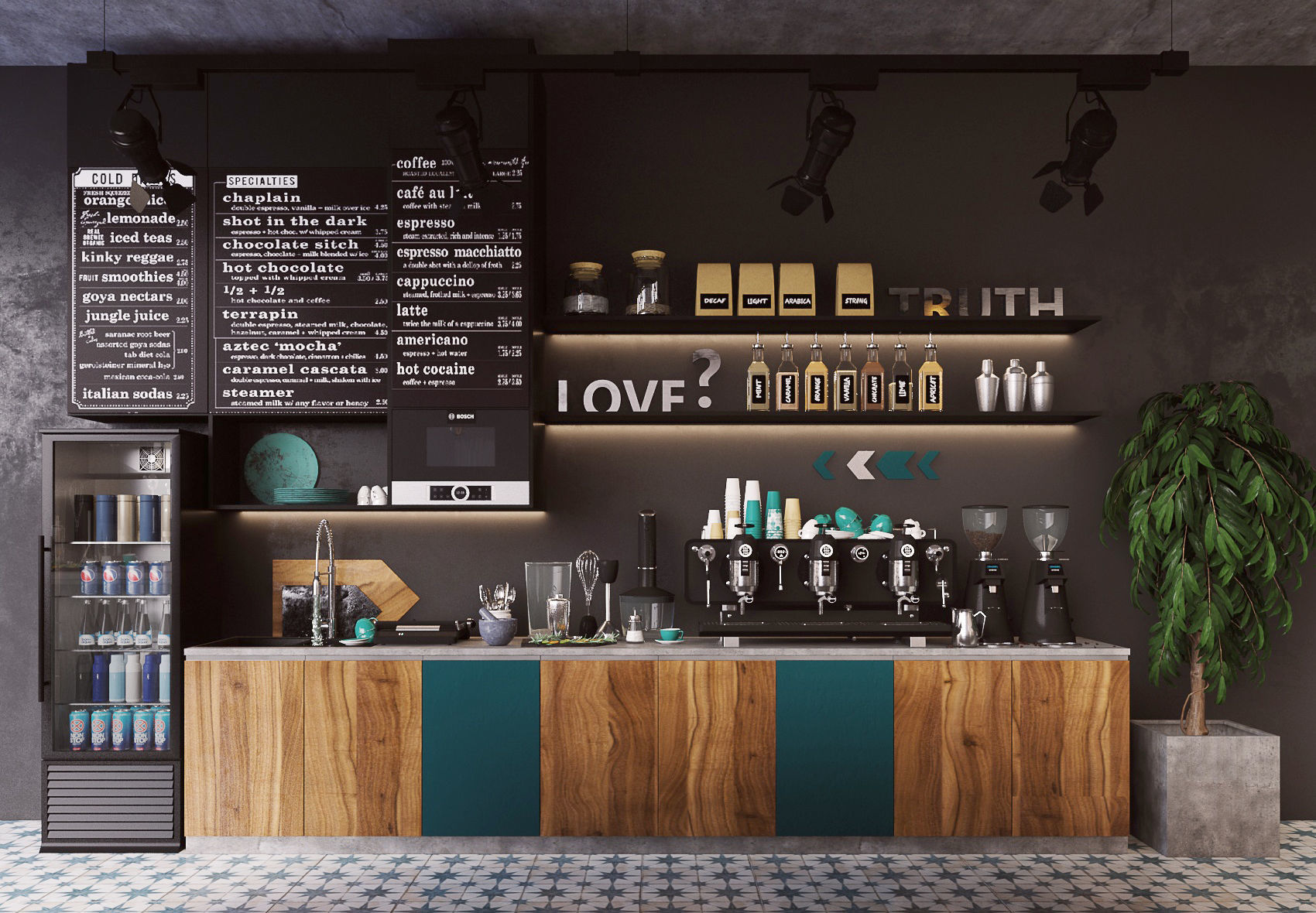 Coffee bar 3D model | CGTrader