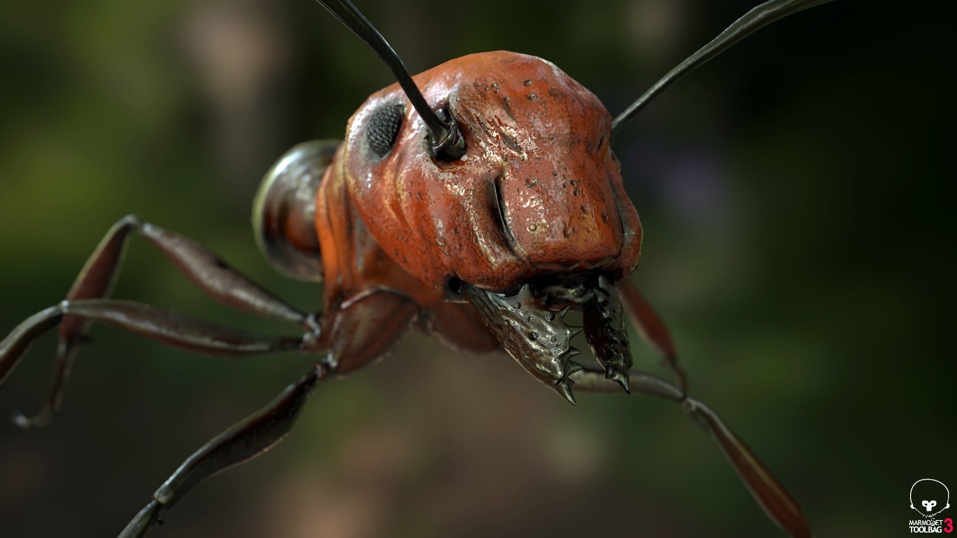 3D model Red Ant Low Poly 3d model VR / AR / low-poly rigged | CGTrader