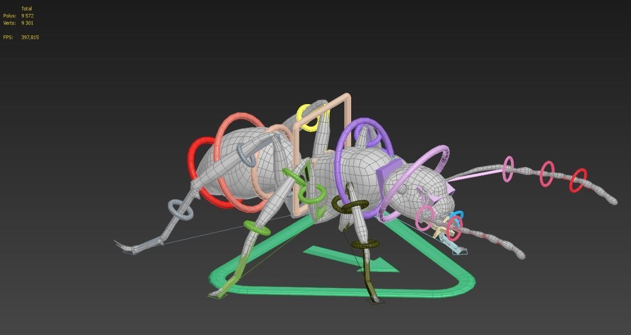 3D model Red Ant Low Poly 3d model VR / AR / low-poly rigged | CGTrader
