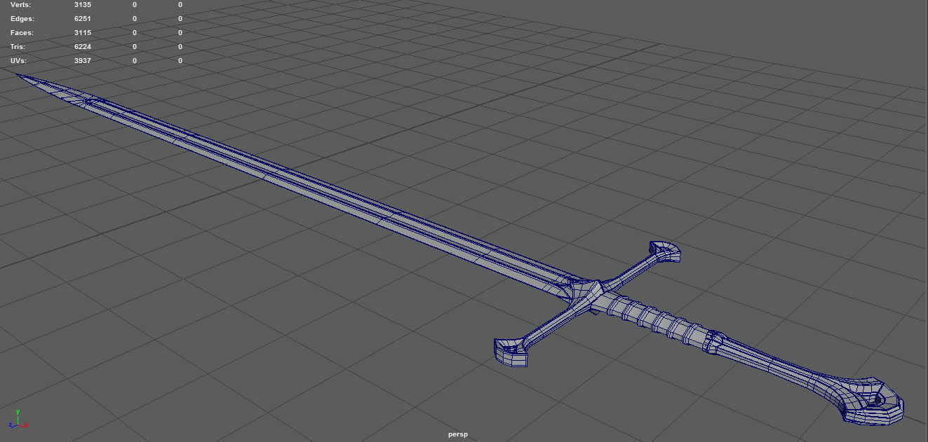 3D model Anduril Narsil VR / AR / low-poly | CGTrader